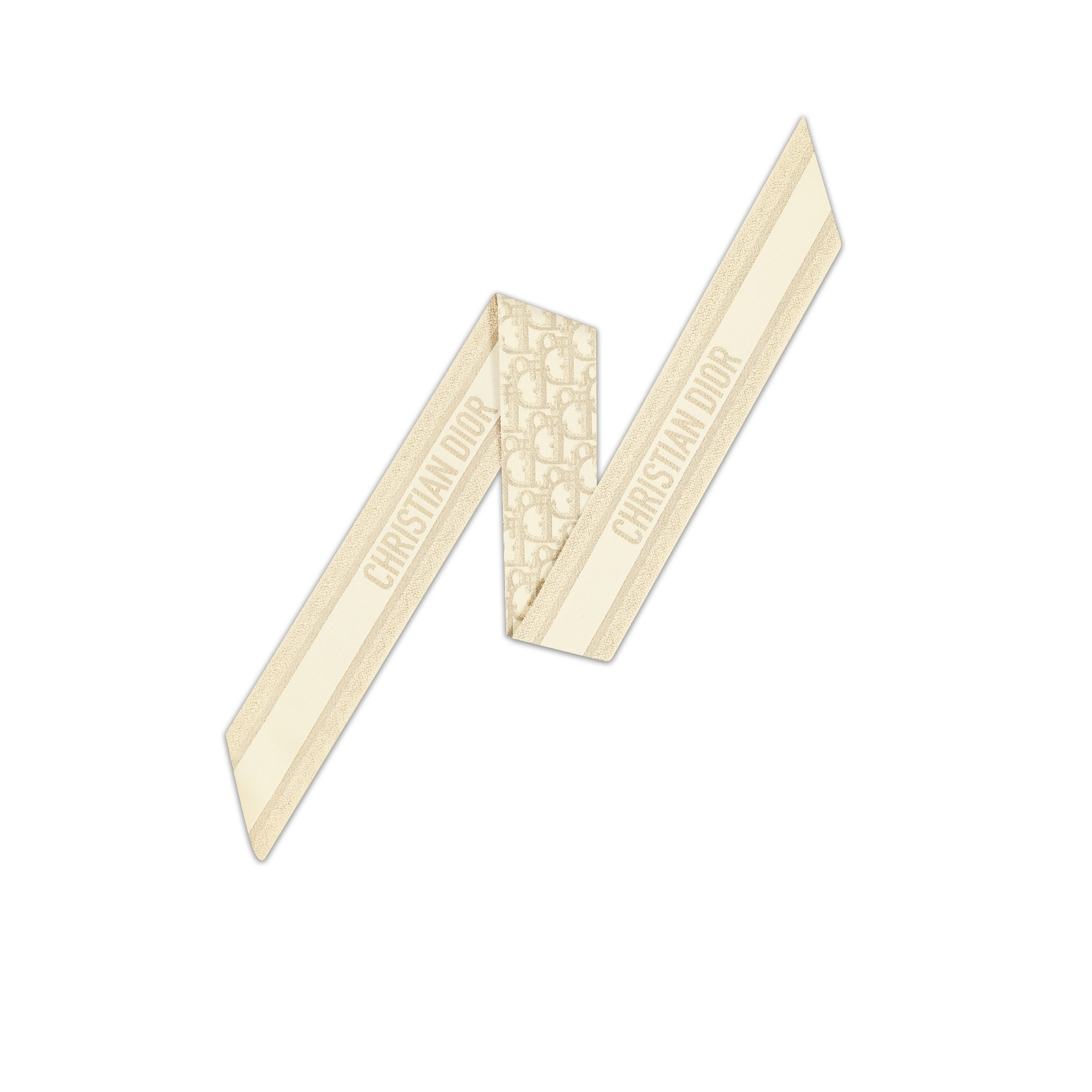 Dior Oblique Mitzah Scarf Gold-Tone Silk Twill and Metallic Thread | DIOR