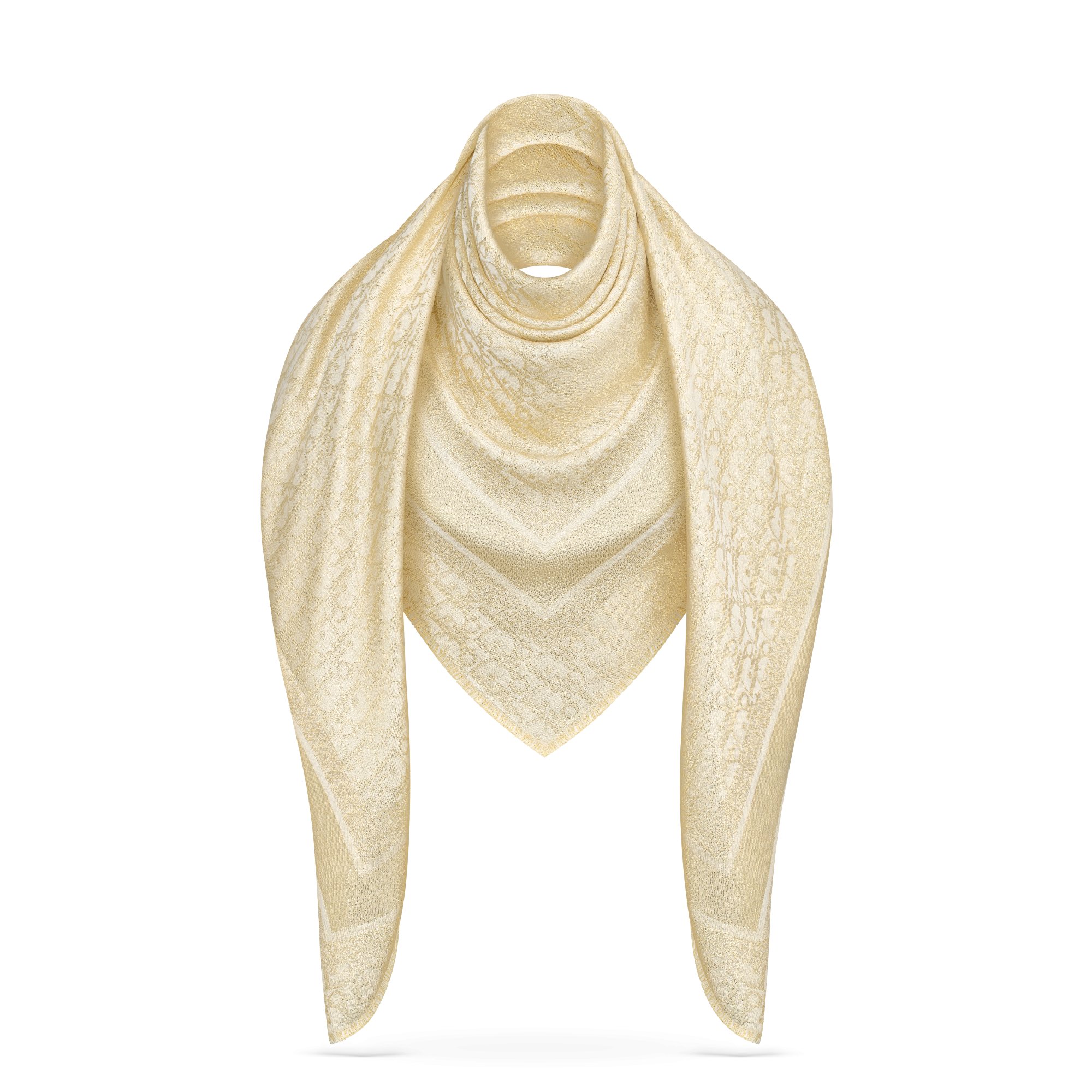 Dior Oblique Shawl Gold-Tone Silk Blend and Metallic Thread | DIOR