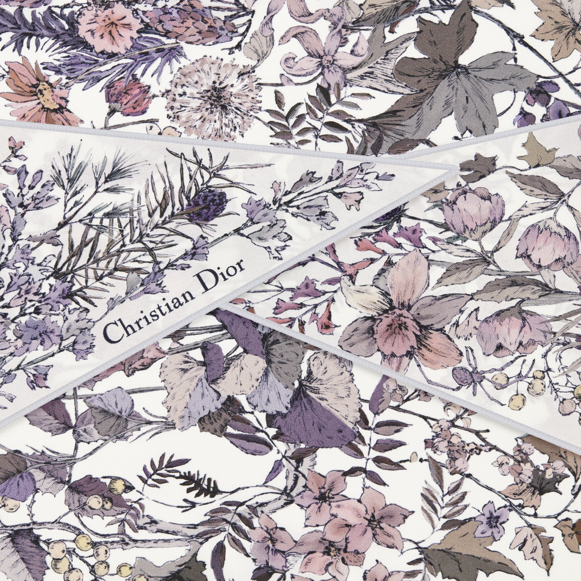 Dior 4 Saisons Hiver Dior Diamond White Multicolor Silk Twill | DIOR