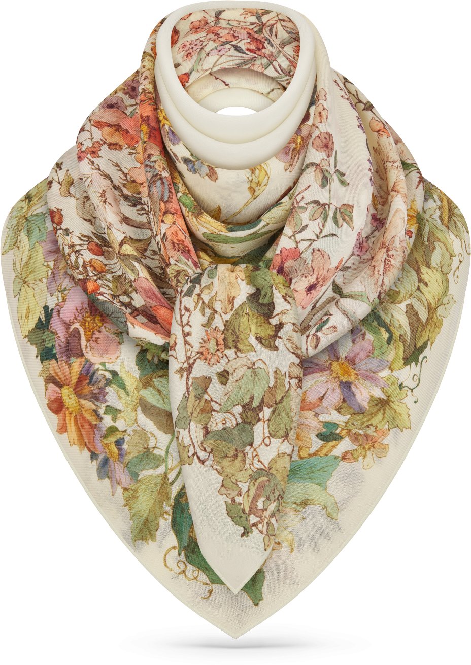 Dior 4 Saisons Shawl White Multicolor Cashmere | DIOR