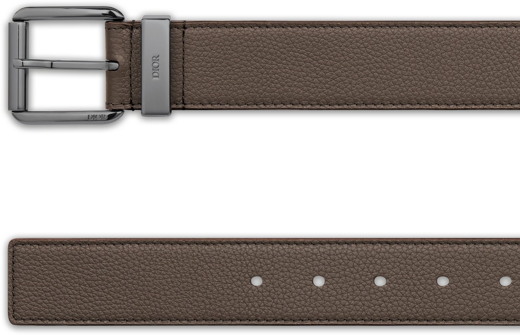 Riem Bruin generfd kalfsleer, 35 mm | DIOR