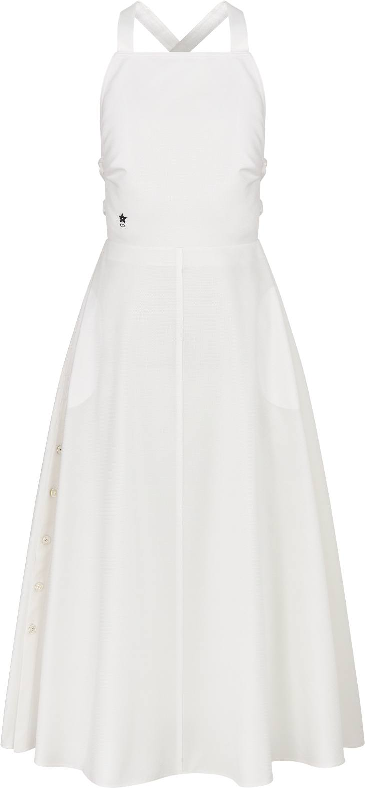 Dioriviera Mid-Length Backless Dress White Cotton Piqué | DIOR