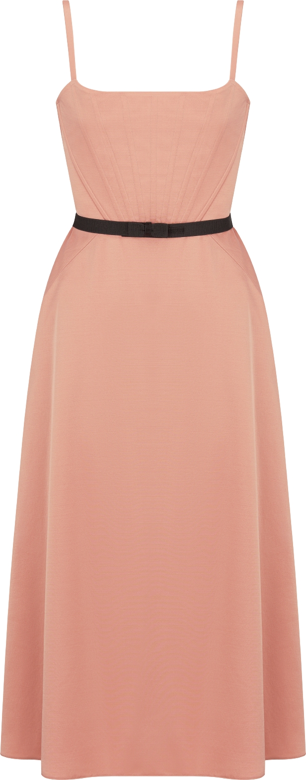 Flared Mid-Length Dress Pink Wool and Silk Radzimir | DIOR