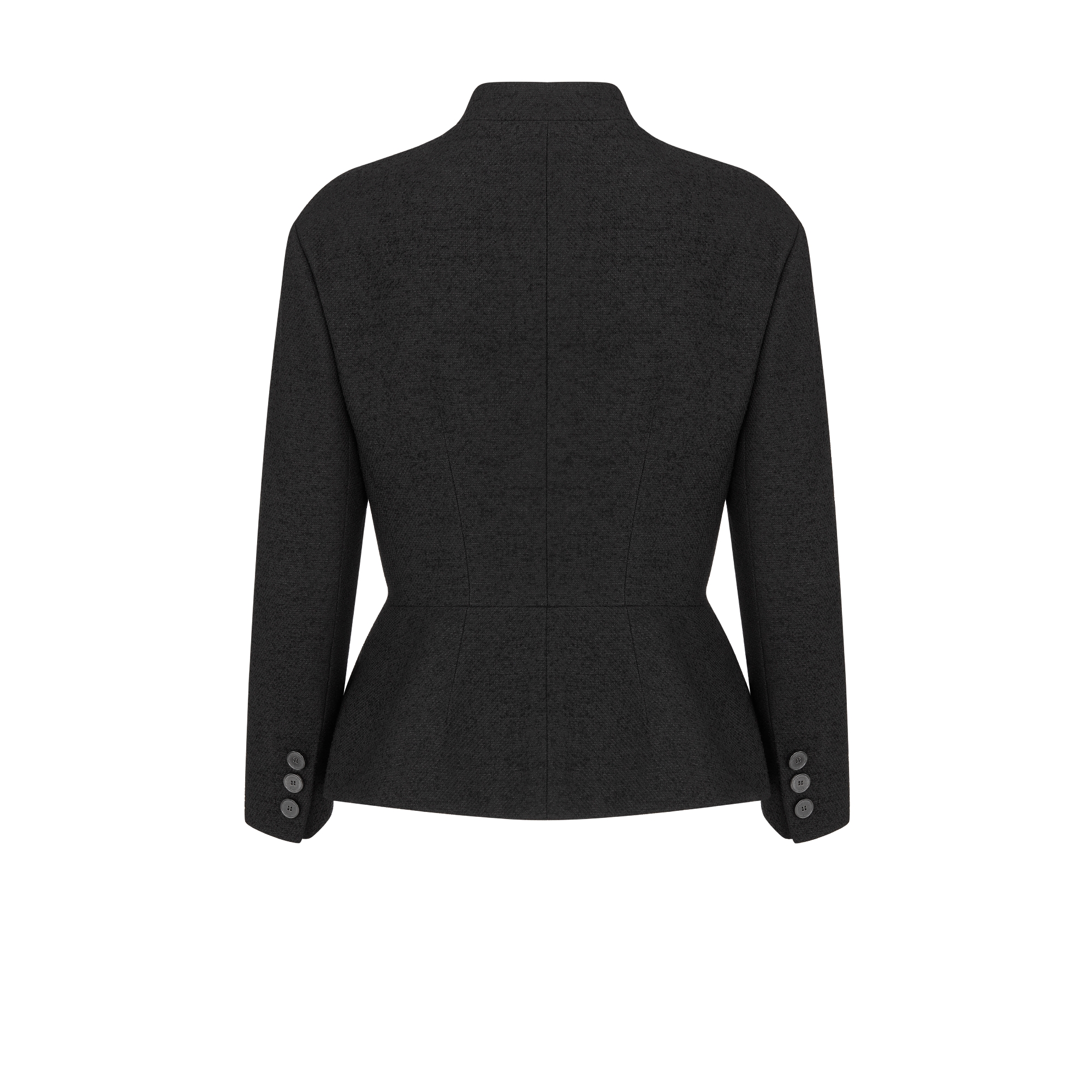 Fitted Jacket Black Virgin Wool and Cotton Bouclé | DIOR