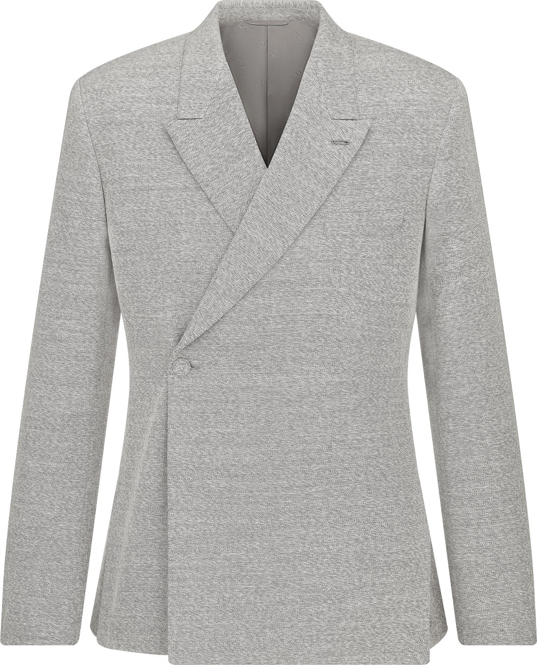 Jacket with Oblique Closure Gray Virgin Wool Twill | DIOR