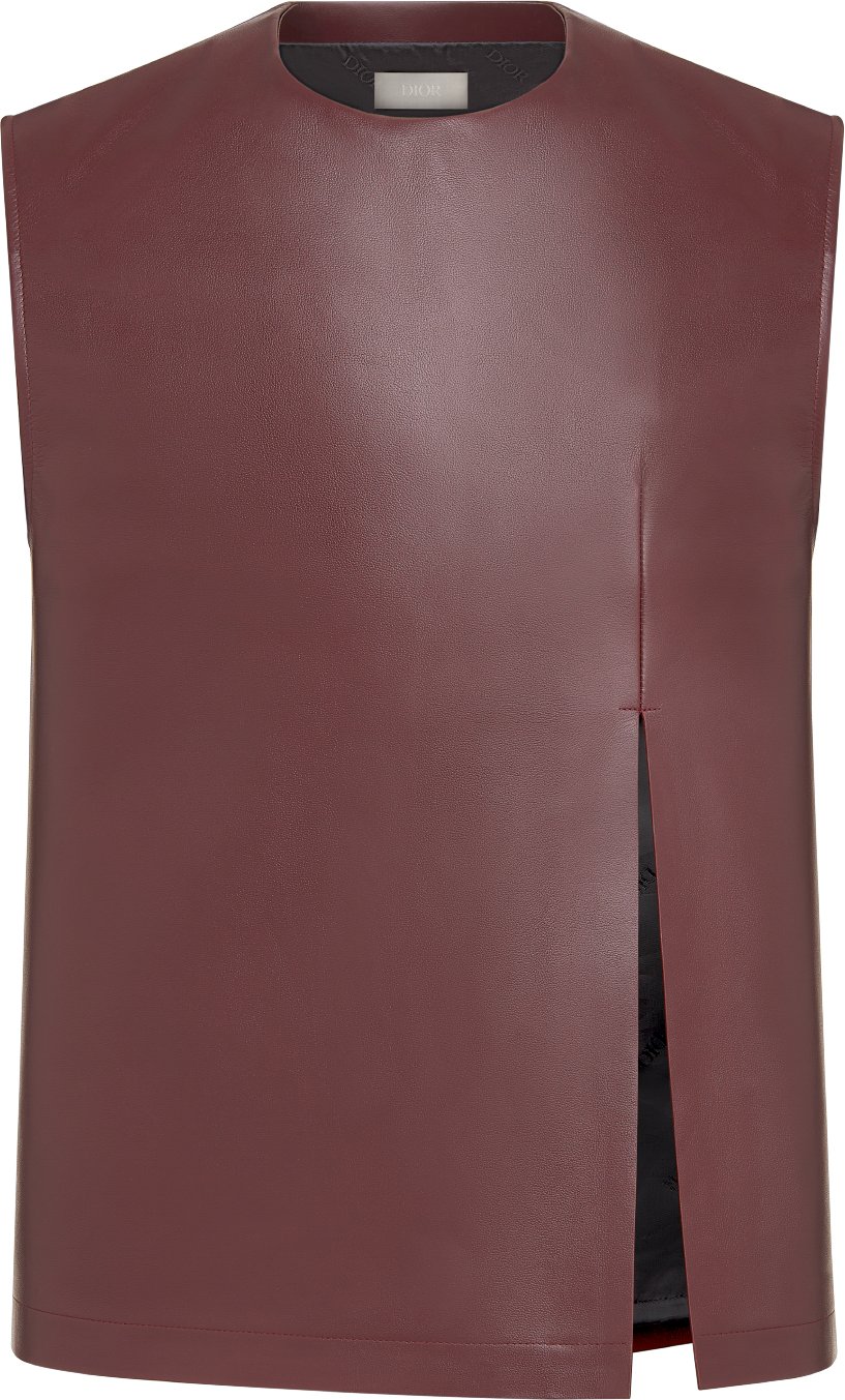 Christian Dior Couture Top Kalbsleder in Bordeaux | DIOR