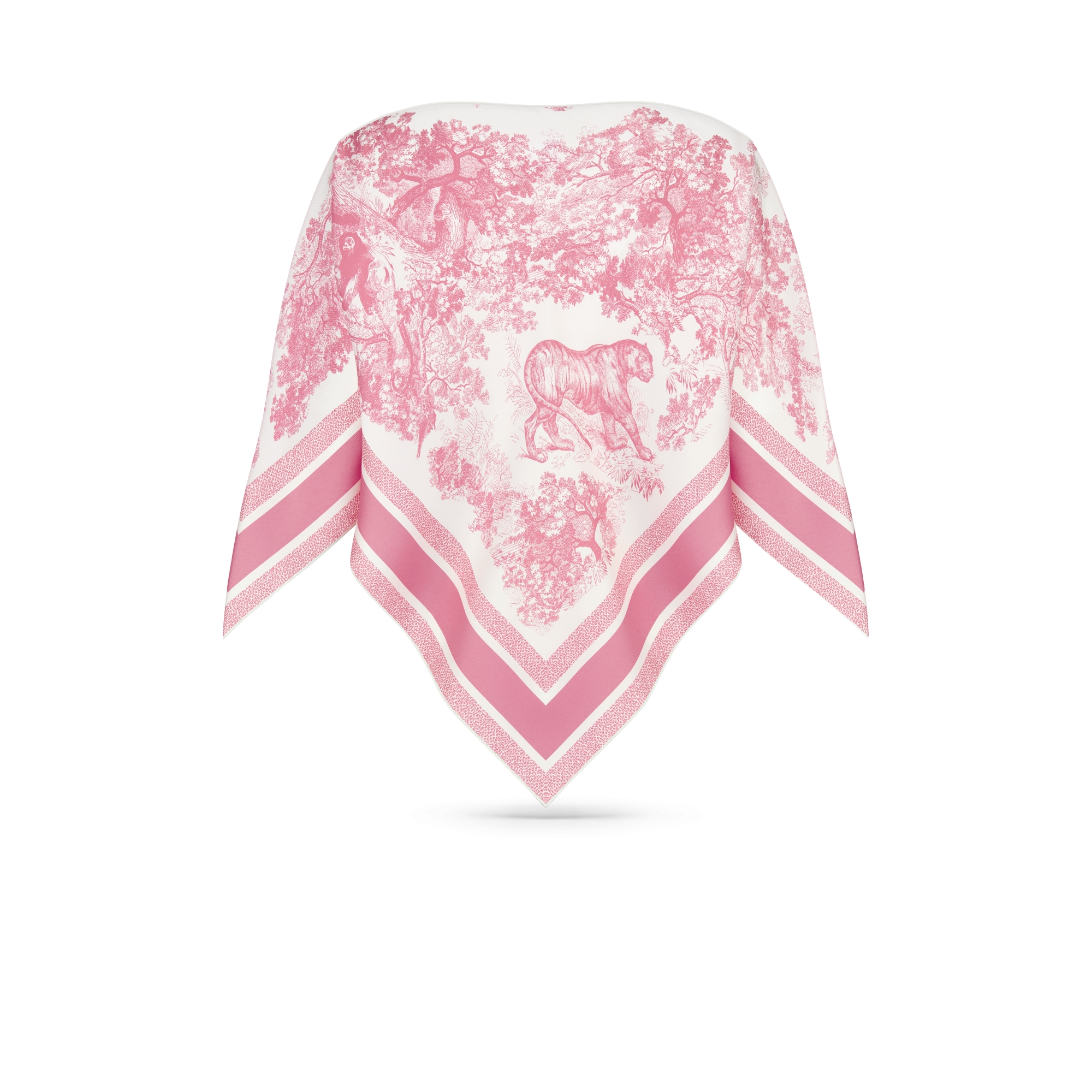 Dior Silk Top Toile de Jouy Sauvage Dioriviera Twill de soie blanche et ...