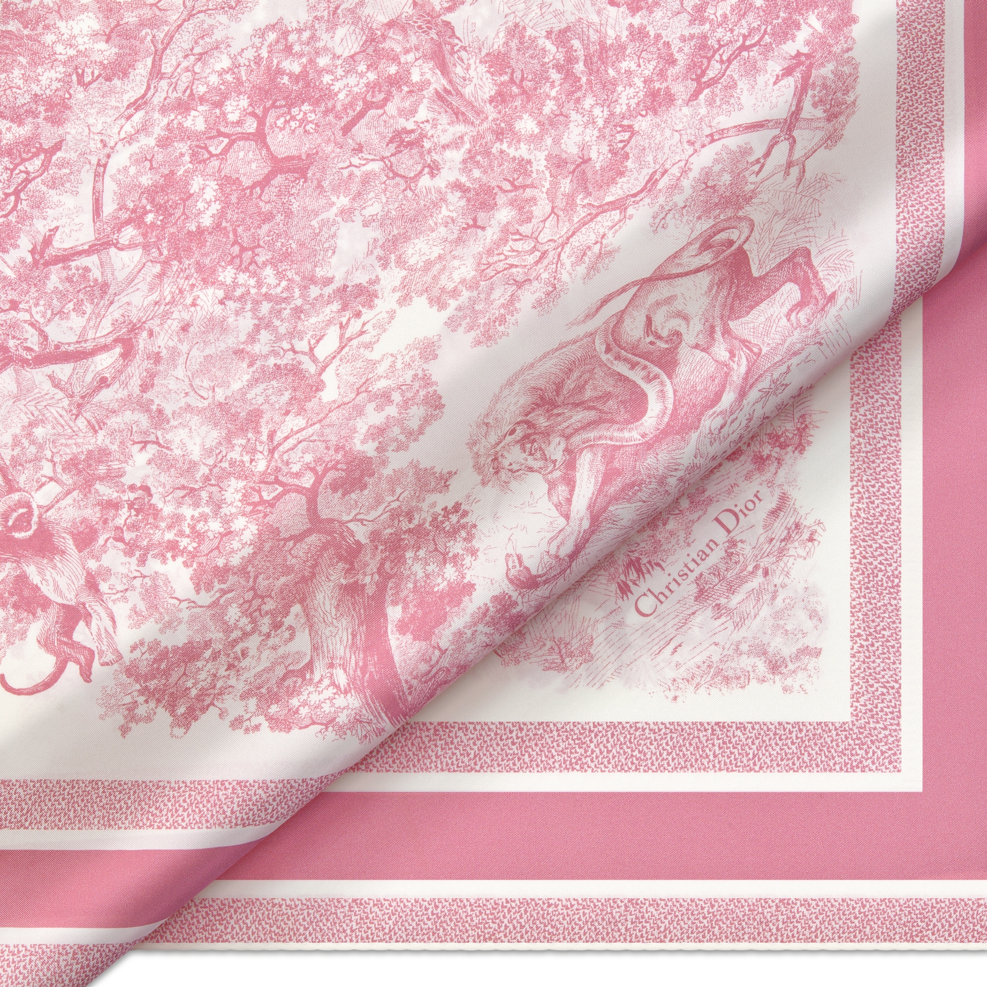 Dior Silk Top Toile de Jouy Sauvage Dioriviera Twill de soie blanche et ...