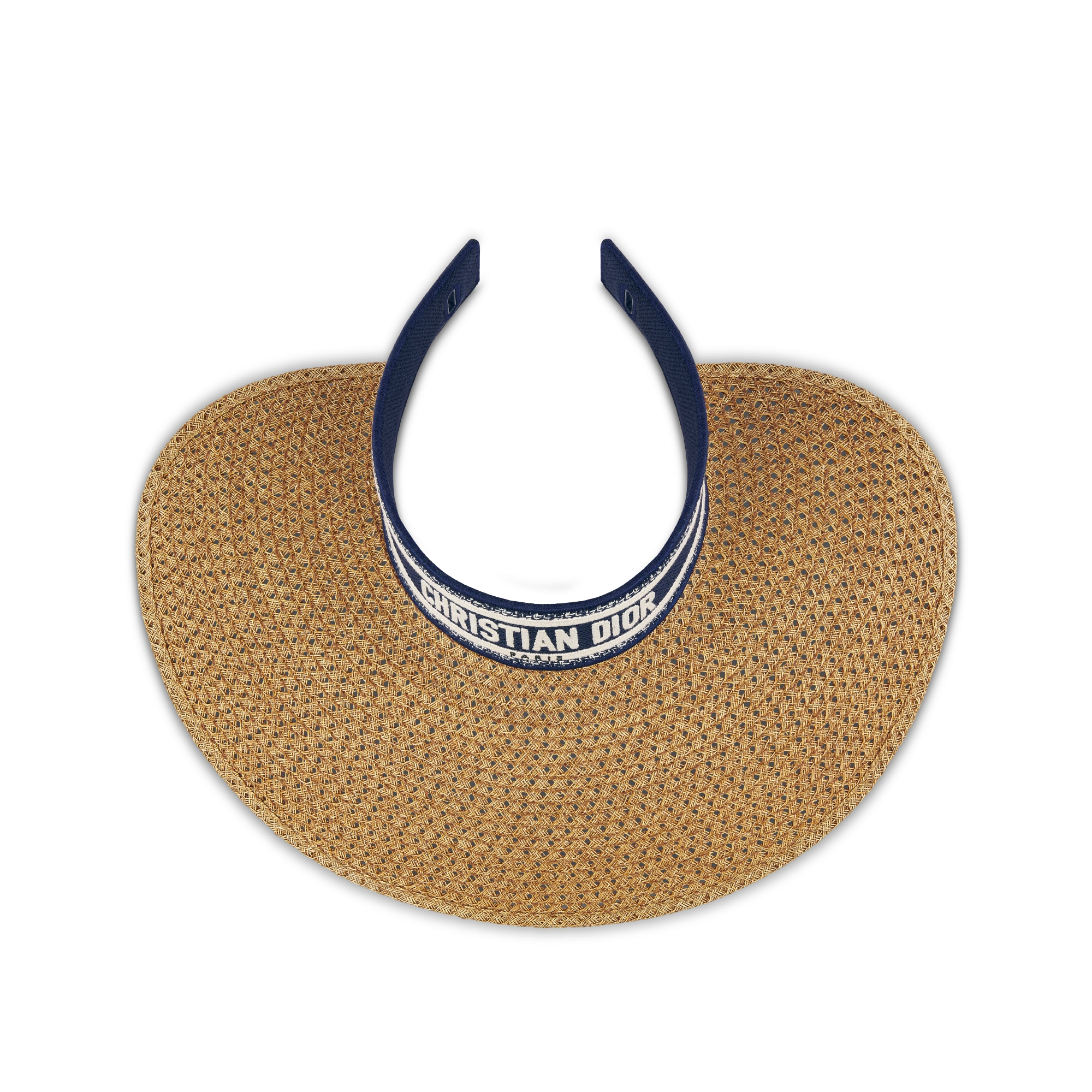 Dioriviera D-Ocean Visor with Mitzah Straw with Navy Blue and White ...
