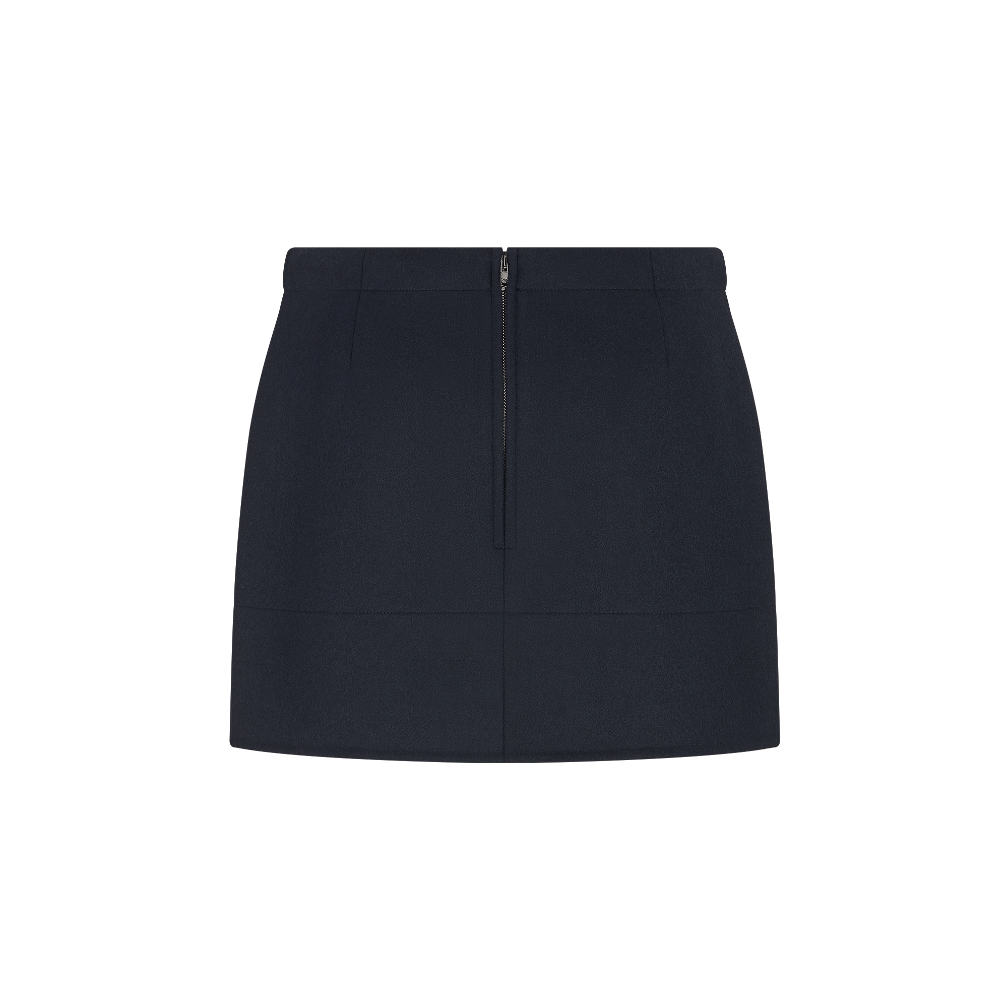 Skort Blue Double-Sided Virgin Wool and Rabbit Fur-Blend Felt | DIOR