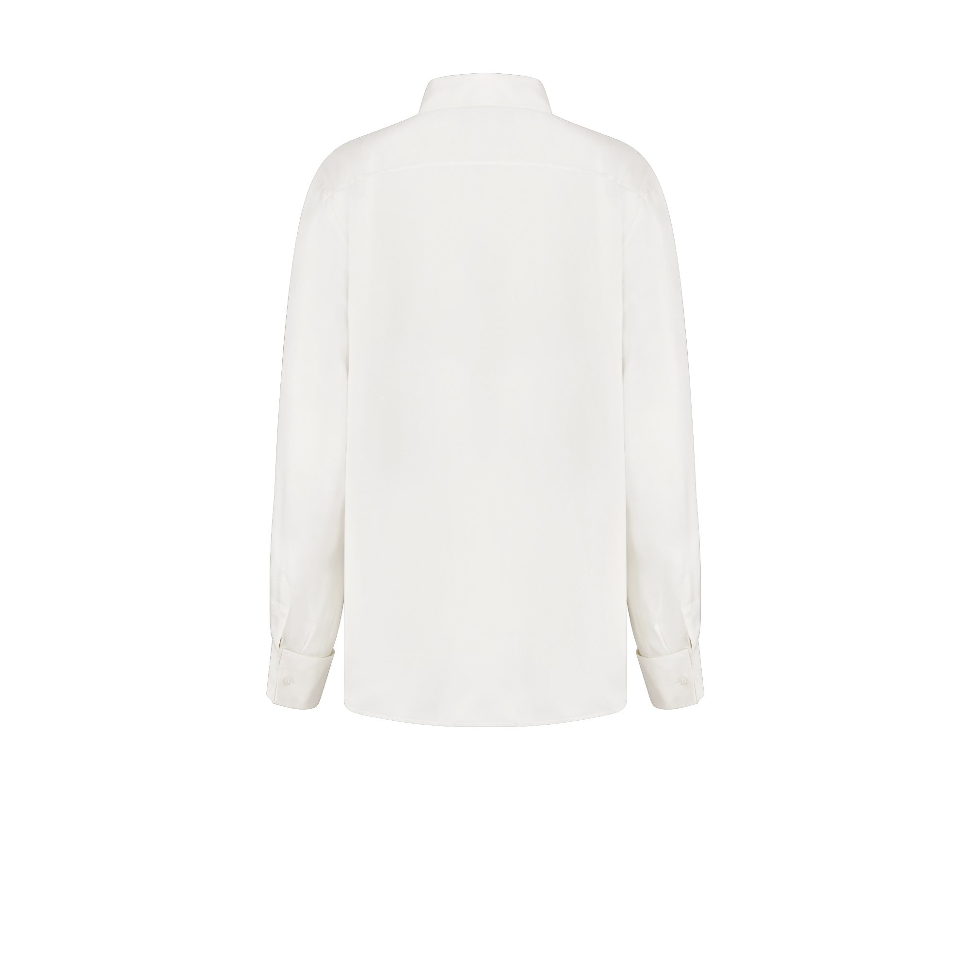Blouse White Silk Twill with Blue Miss Dior Graffiti Motif | DIOR