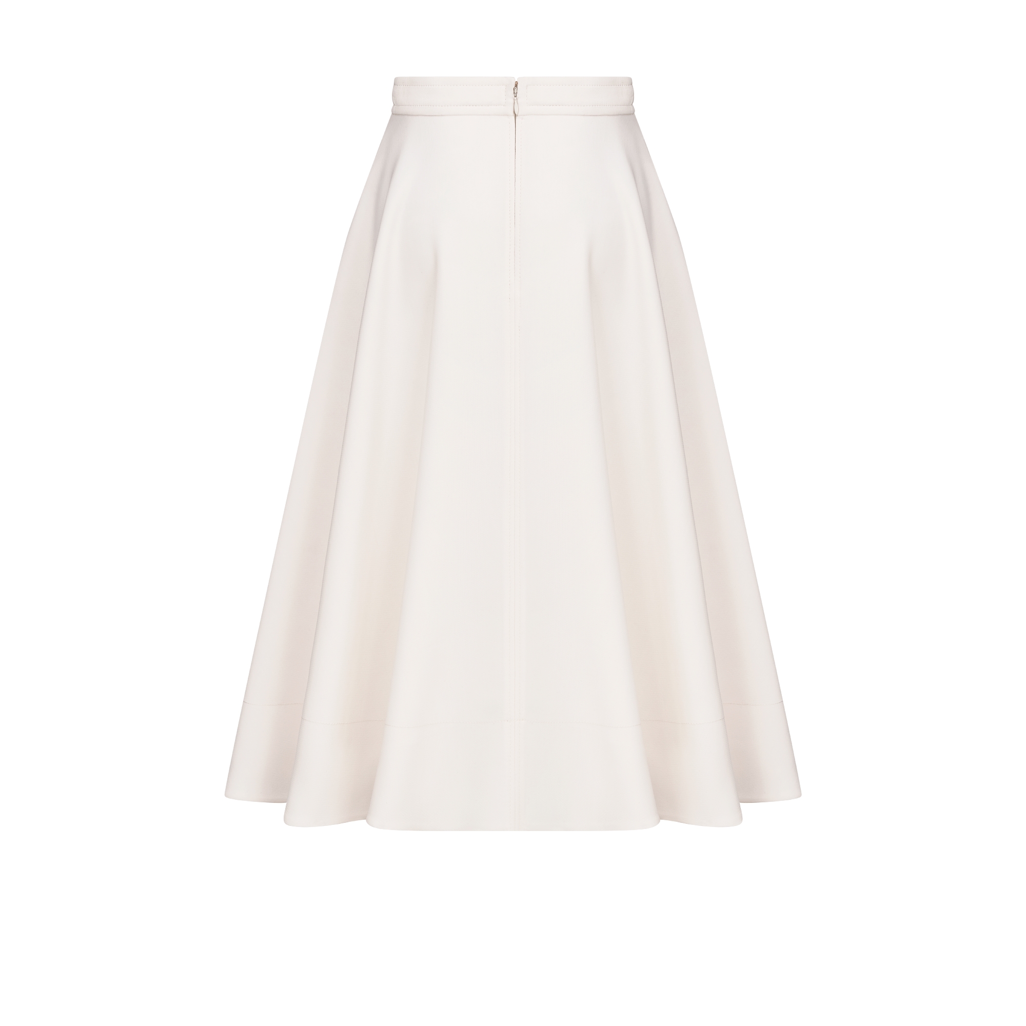 Flared Skirt White Wool and Silk | DIOR