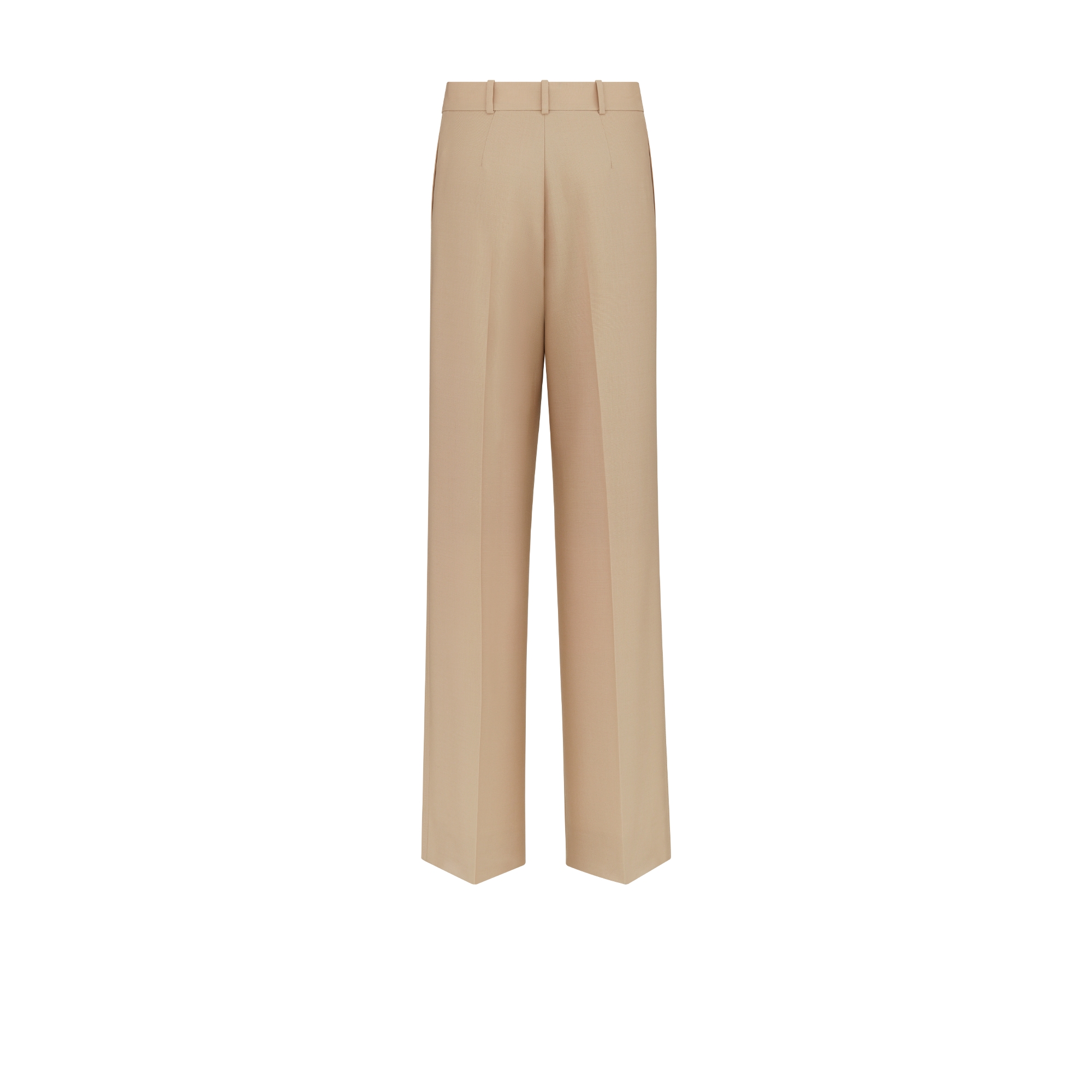 Wide-Leg Pants Beige Virgin Wool and Mohair | DIOR