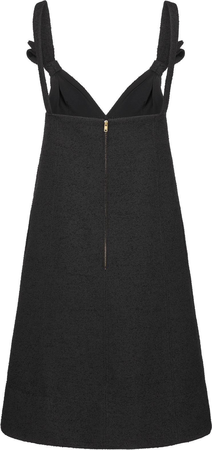 Flared Dress Black Virgin Wool and Cotton Bouclé Blend | DIOR