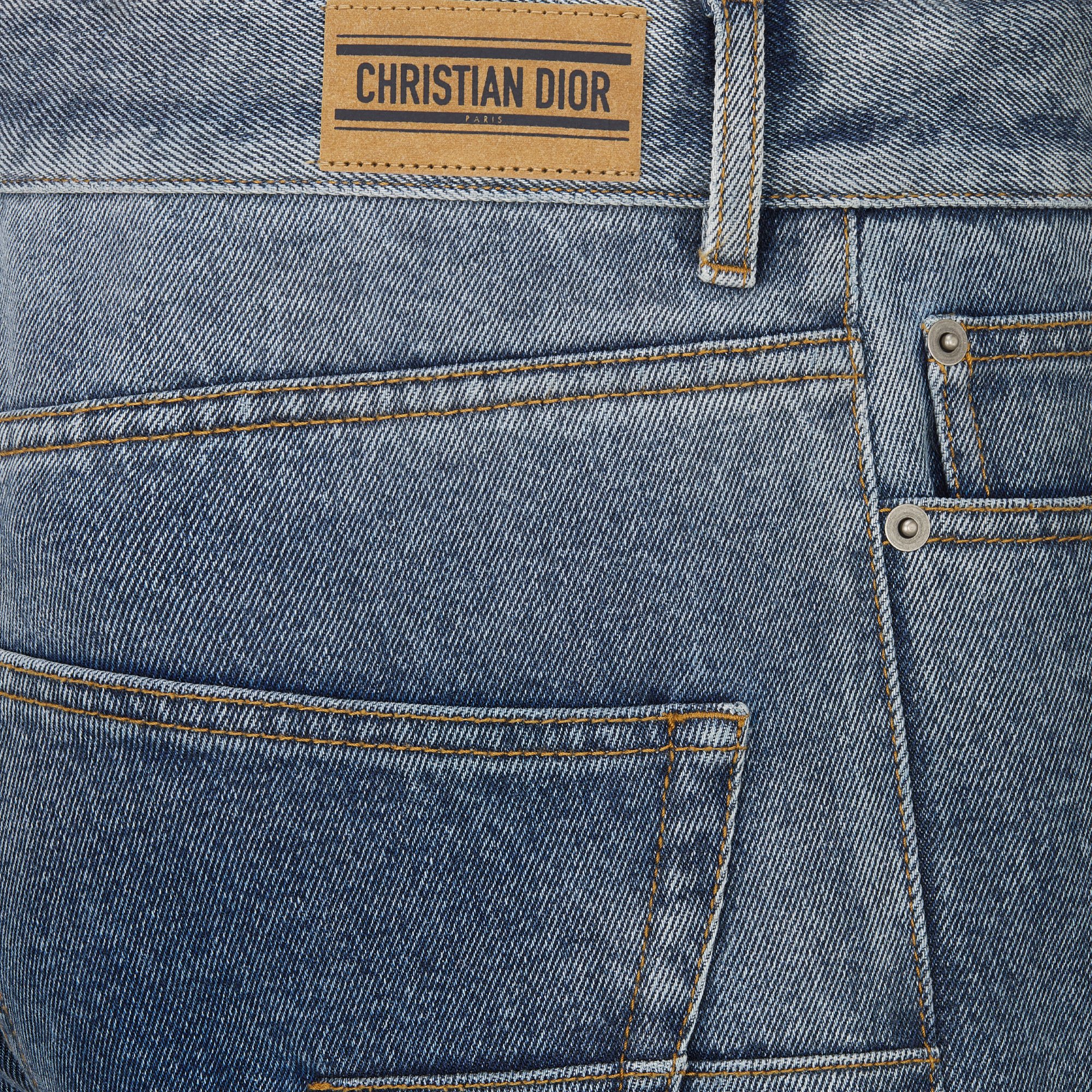 Jeans boyfriend Denim de algodão azul délavé com Dior Oblique no ...