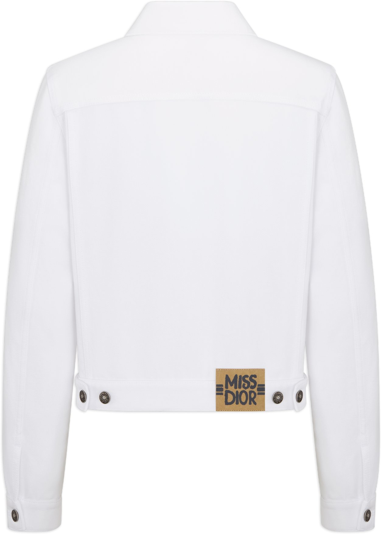 Jacket White Cotton Denim with Blue Miss Dior Graffiti Motif | DIOR