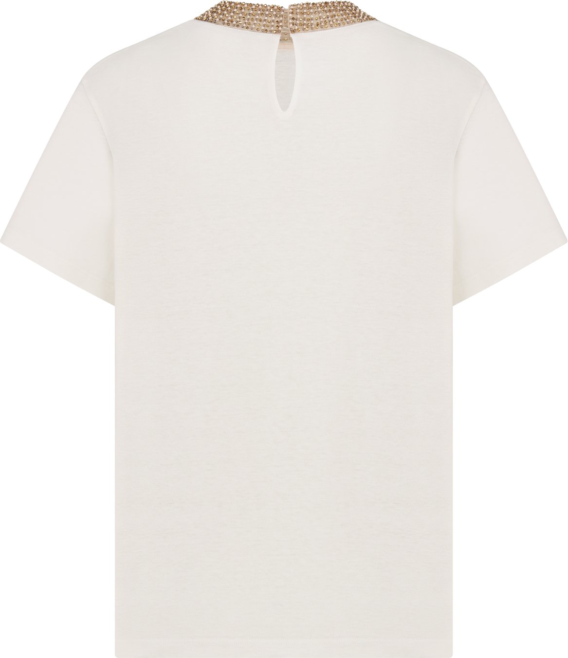 Embroidered T-Shirt Ecru Cotton and Linen Jersey | DIOR