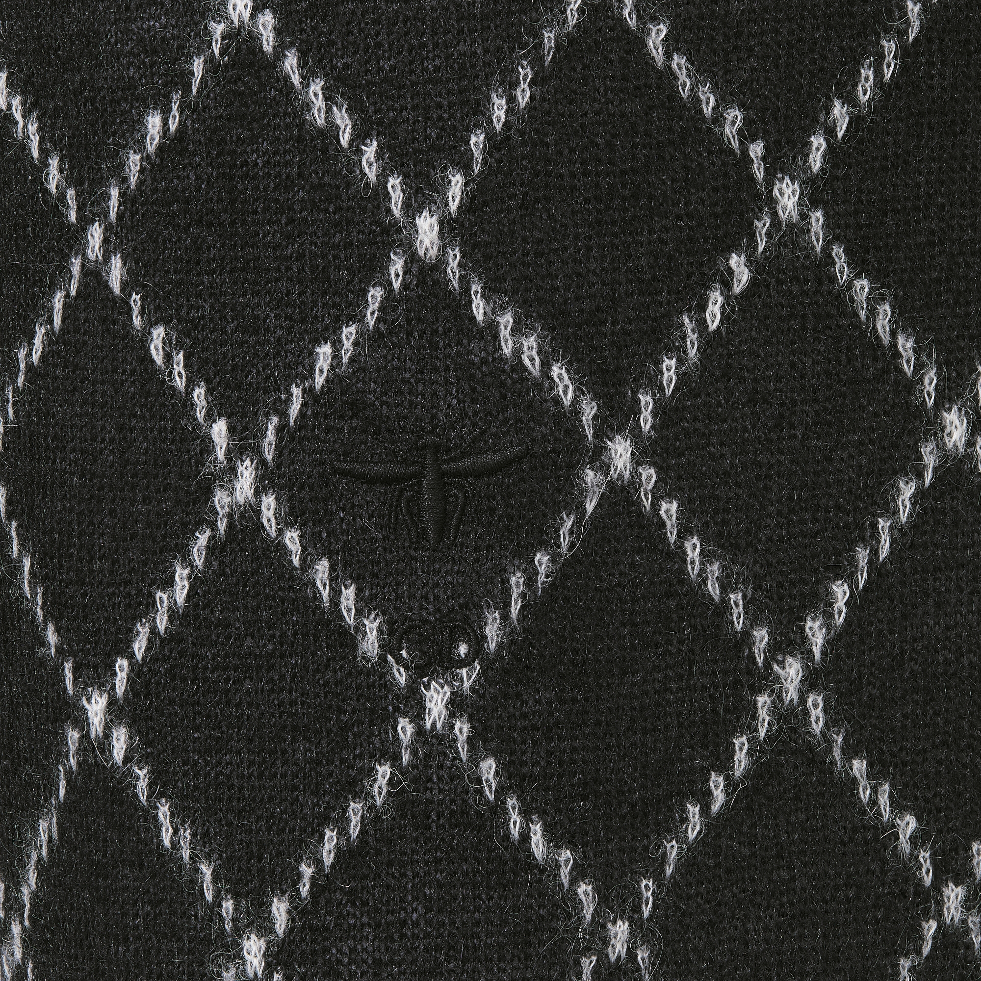 Tied Collar Sweater Black and White Check'n'Dior Mohair and Alpaca ...