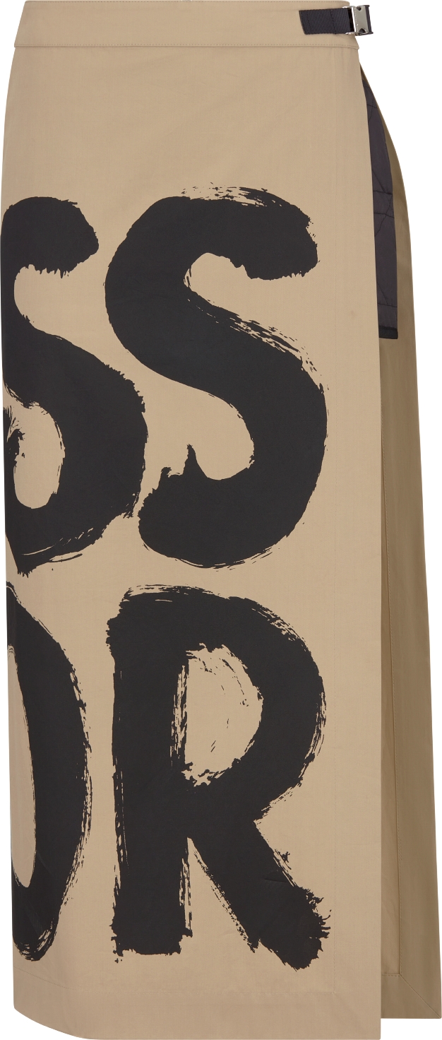 DIOR | ミディ オープンフロント スカート カナージュ Miss Dior Graffiti コットンギャバジン