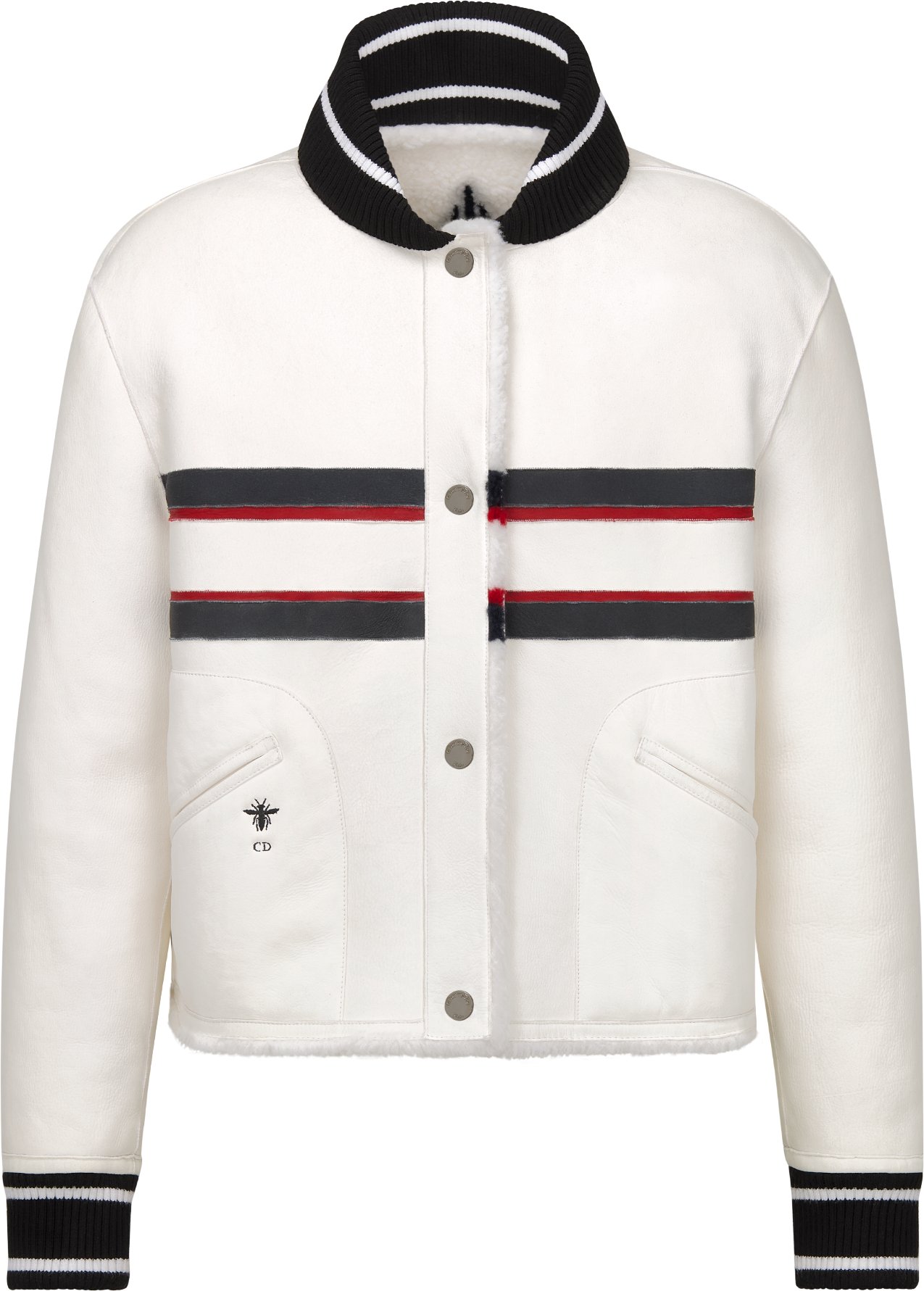 Bomber DiorAlps reversibile Montone d’agnello beige con motivo a stelle ...