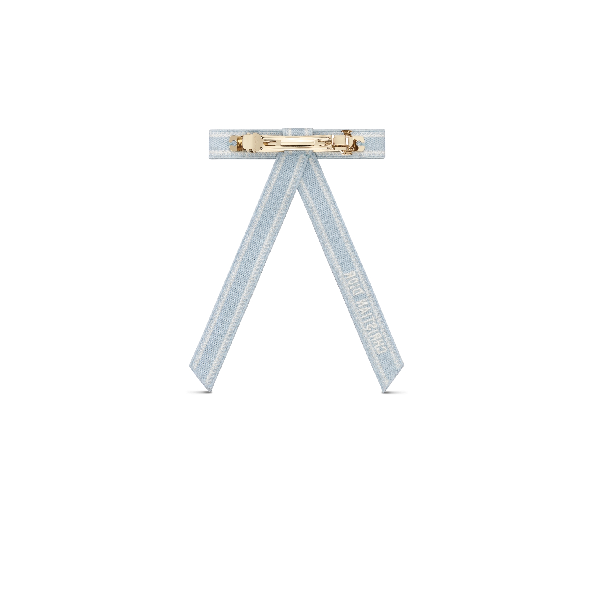 Christian Dior Embroidered Dior Twist Bow Blue and White Embroidery | DIOR