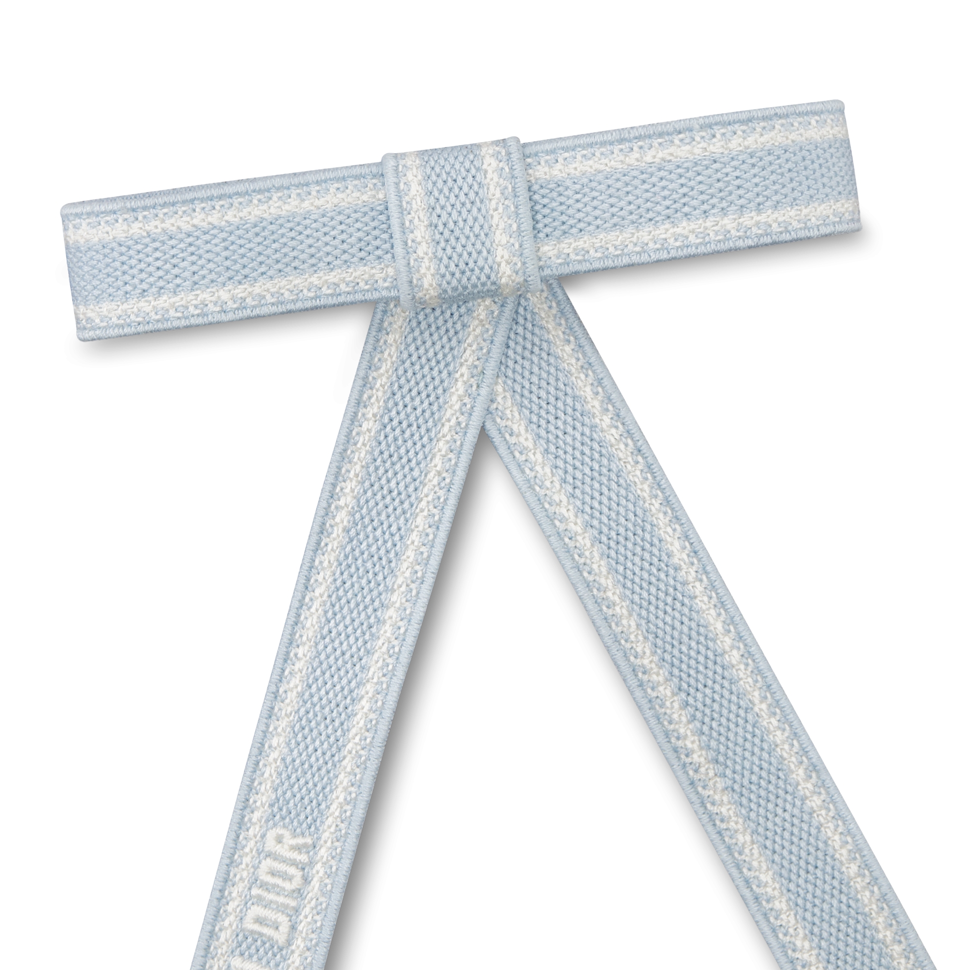 Christian Dior Embroidered Dior Twist Bow Blue and White Embroidery | DIOR