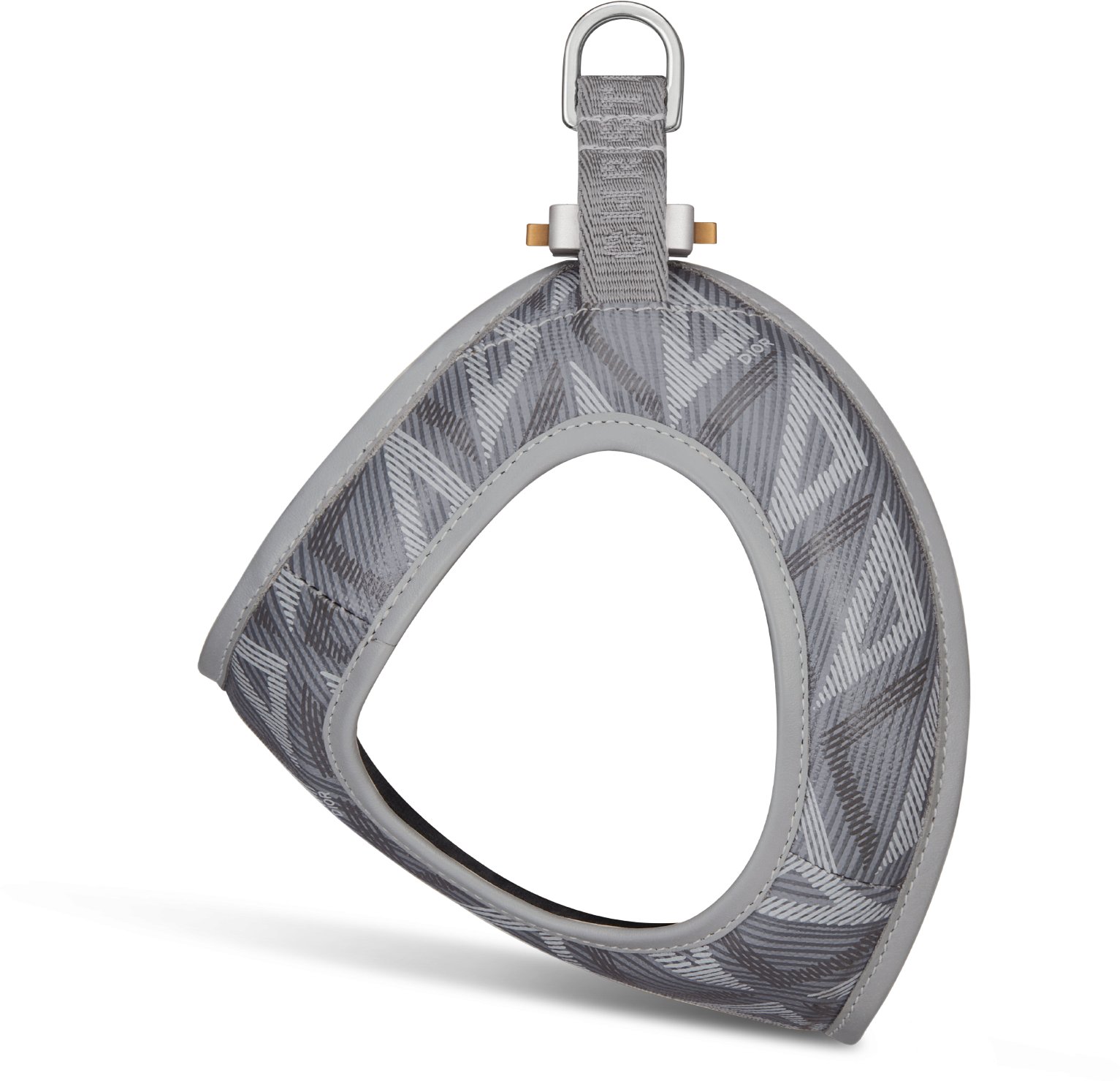 Pet Harness Dior Gray Coated Cotton Canvas with CD Diamond Print | DIOR