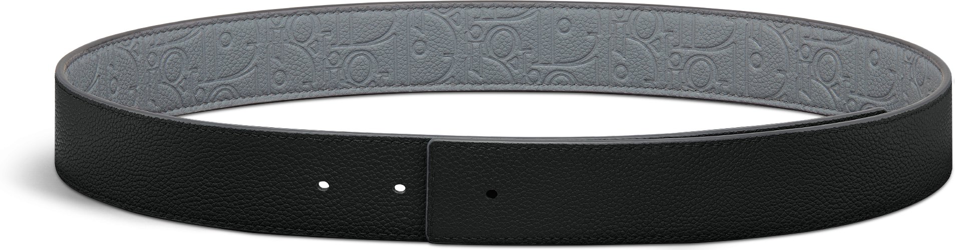 Reversible Belt Strap Deep Gray Dior Gravity Leather and Deep Gray ...