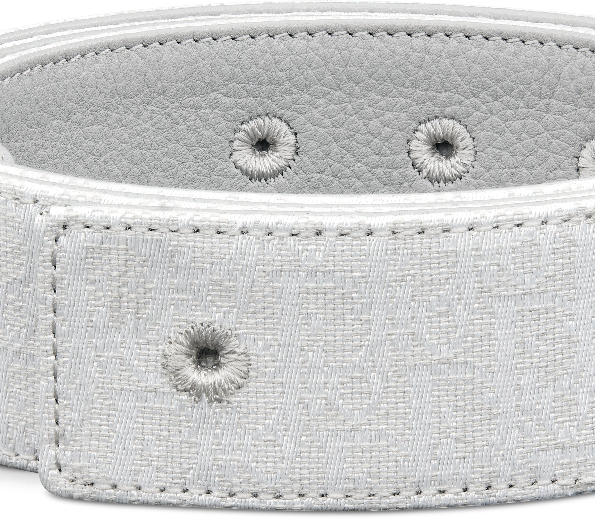 Reversible Belt Strap White Dior Oblique Canvas and Gray Grained ...