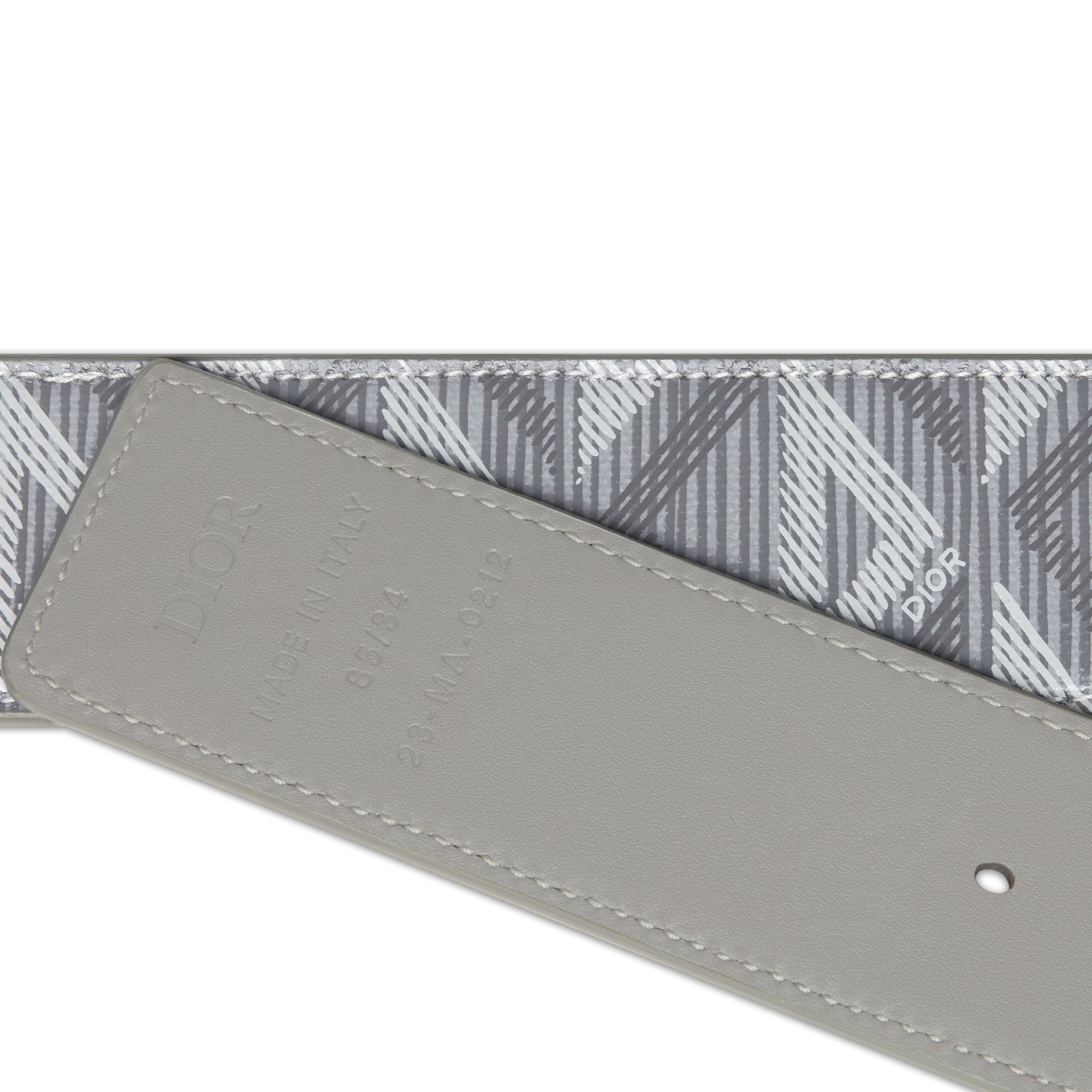 Reversible Belt Strap Dior Gray Coated Cotton Canvas with CD Diamond ...