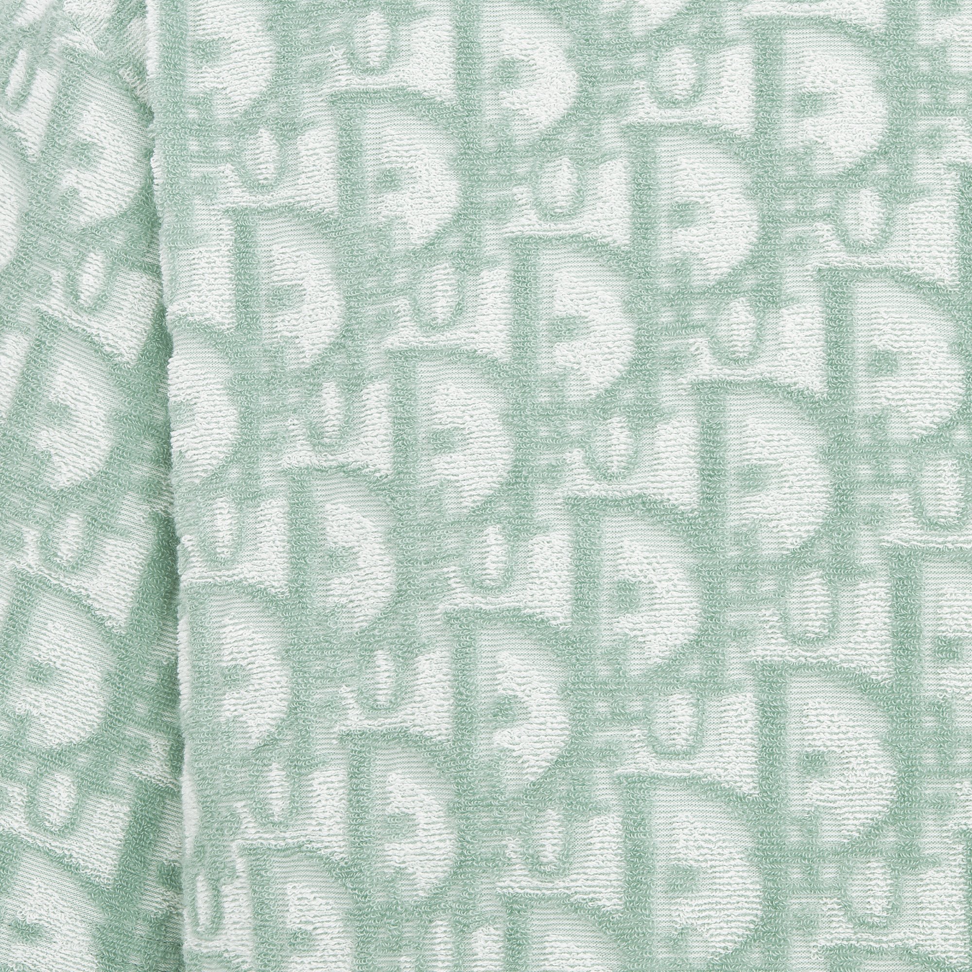 T-shirt Dior Oblique, coupe relax Jersey de coton éponge vert et blanc ...