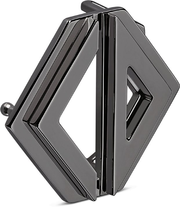 CD Diamond Belt Buckle Ruthenium-Finish Brass, 40 MM | DIOR