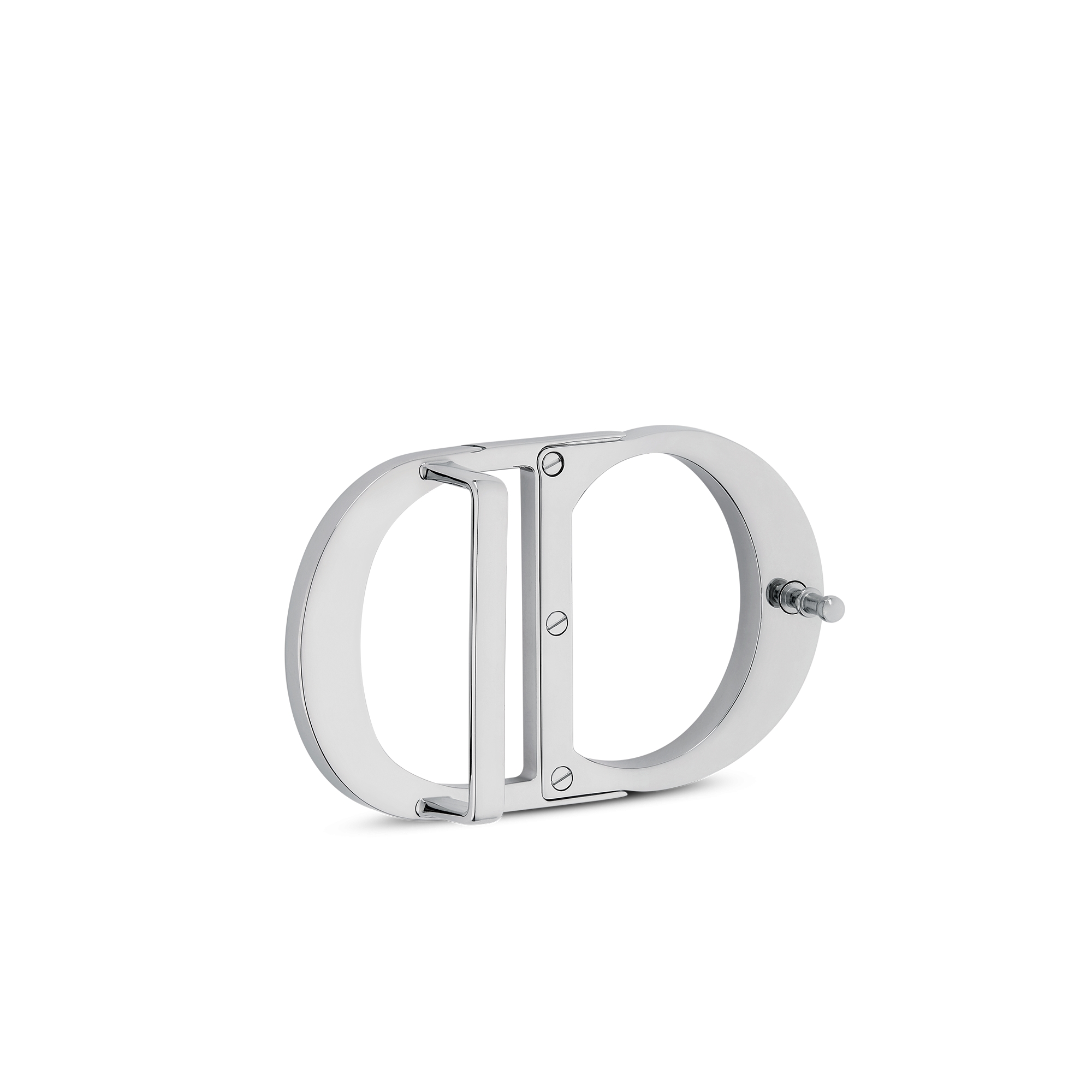 Boucle de ceinture CD Icon Laiton finition palladium, 40 mm | DIOR