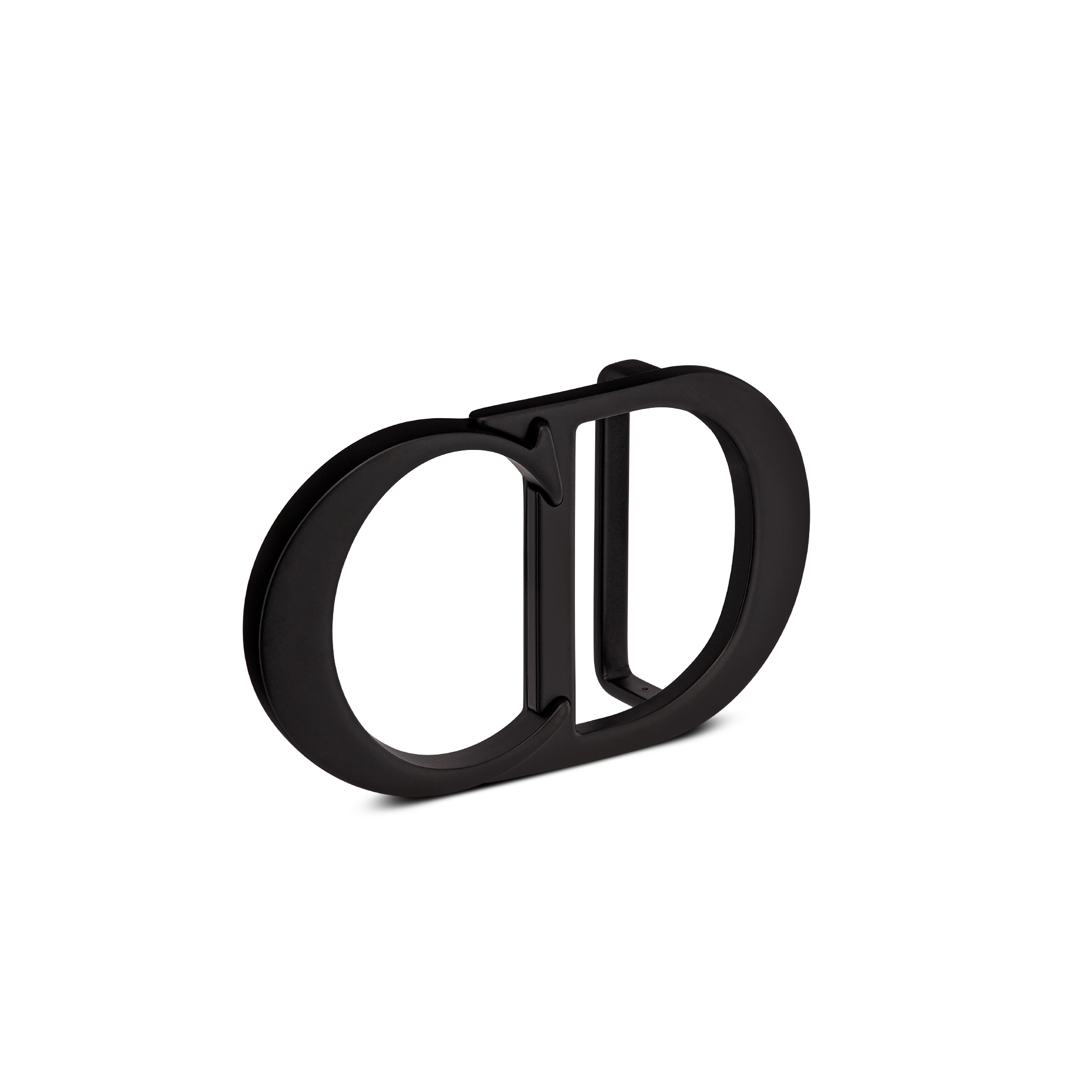CD Icon Belt Buckle Black Matte Lacquer-Finish Brass, 40 MM | DIOR