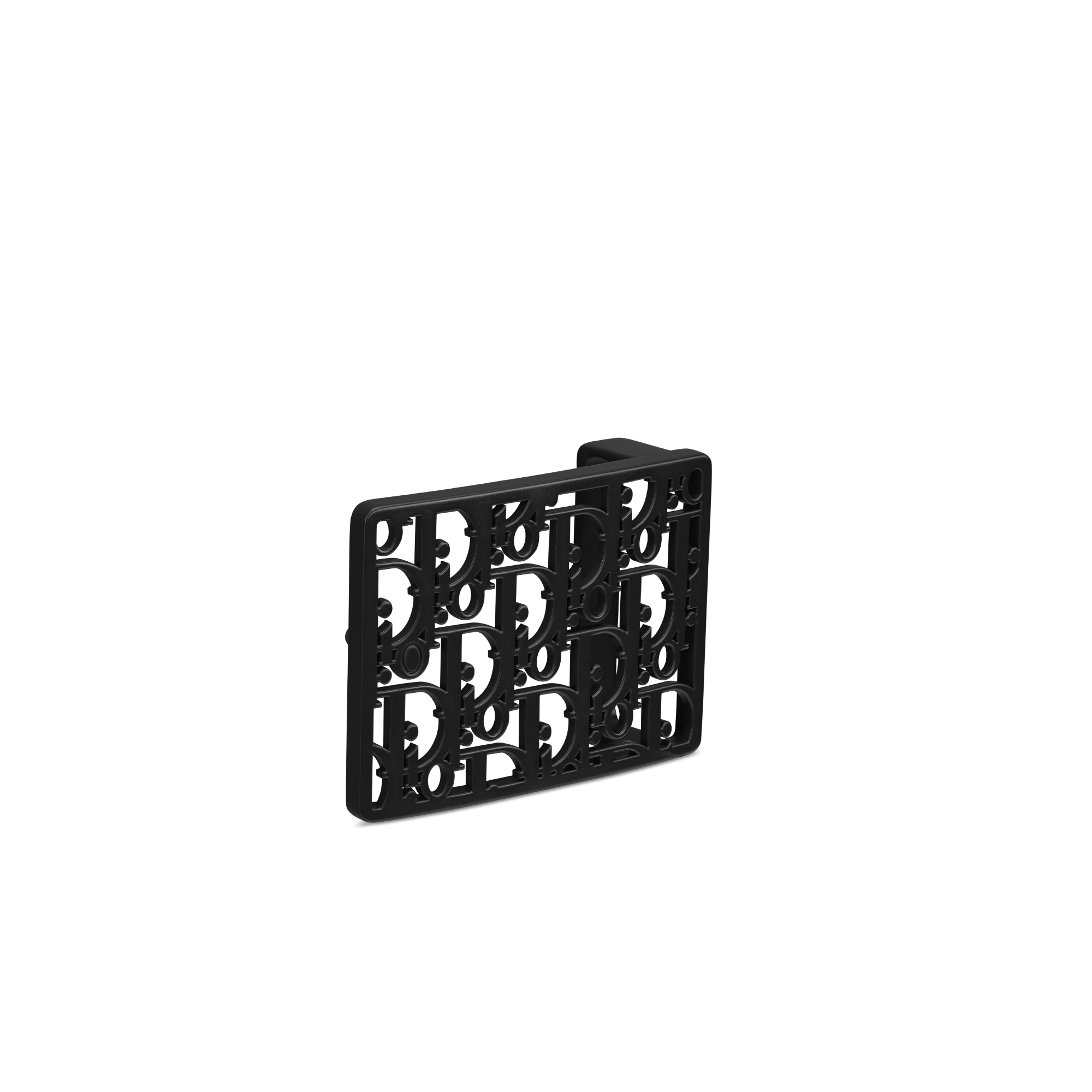 Fivela de cinto Dior Oblique Cosmo Metal com acabamento laqueado preto ...