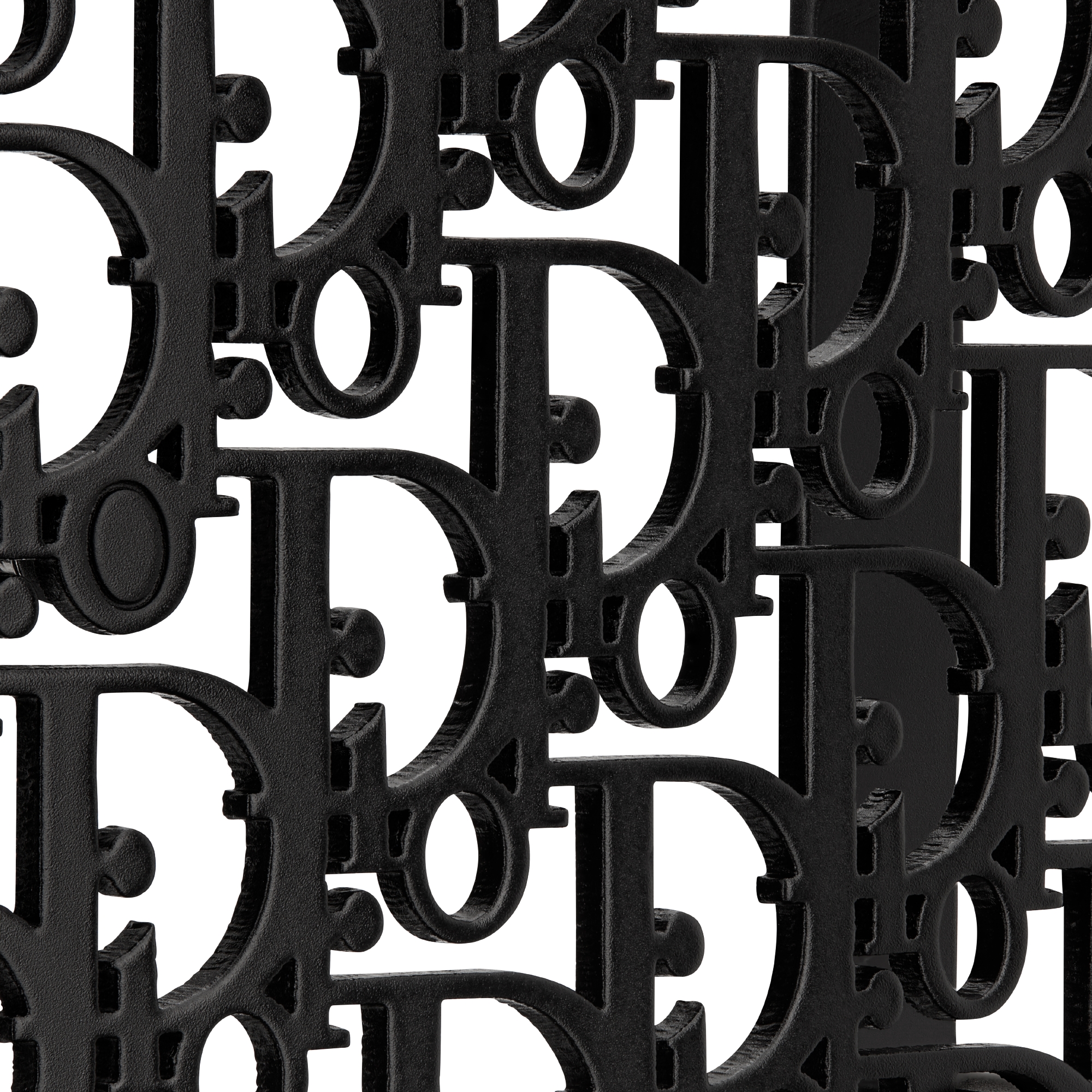 Fivela de cinto Dior Oblique Cosmo Metal com acabamento laqueado preto ...