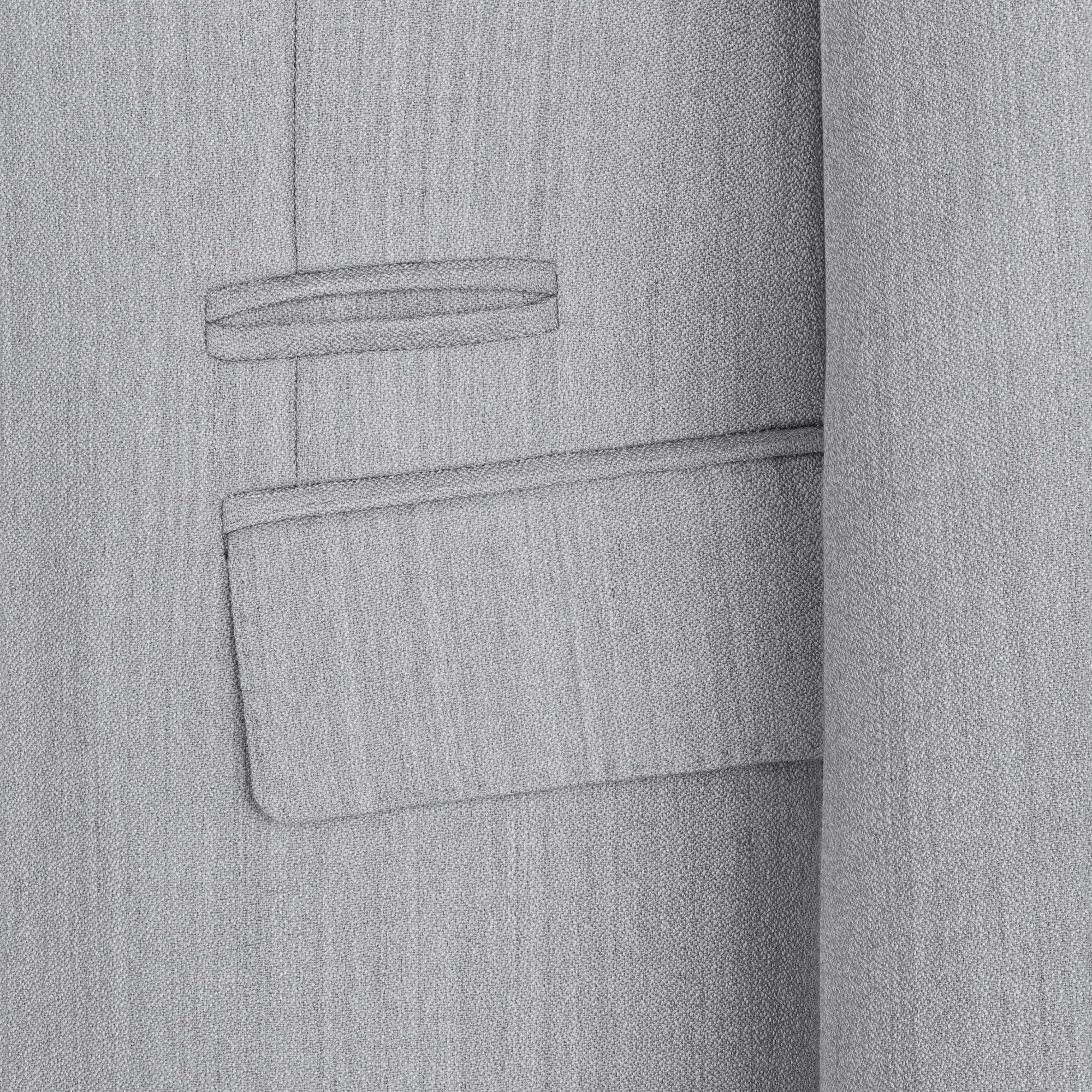 Classic Jacket Gray Wool and Mohair with Subtle Stripes | DIOR