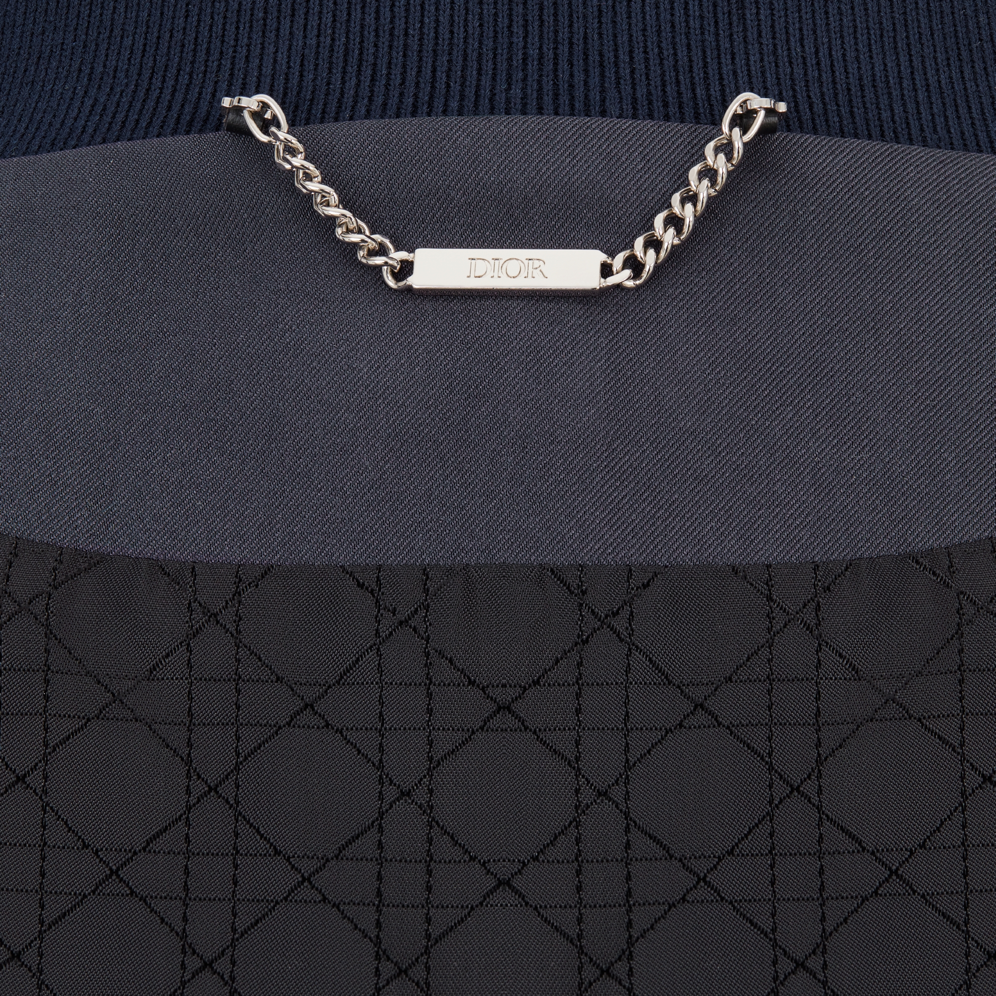 Dior Icons 해링턴 재킷 블루 코튼 실크 보일 | DIOR