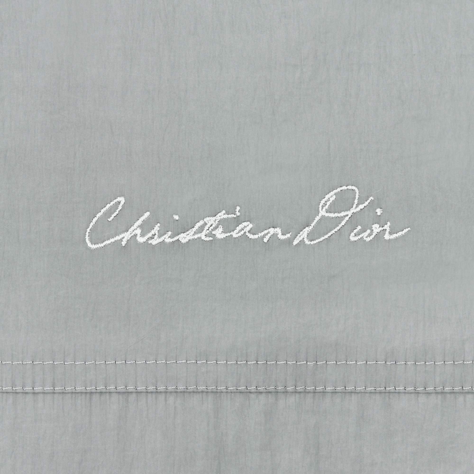 Handwritten Christian Dior Windbreaker Blue Crinkled Technical Fabric ...