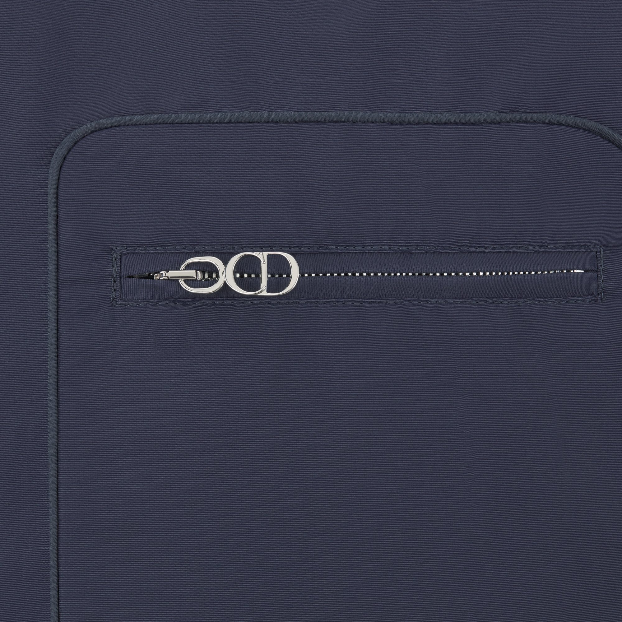 Christian Dior Couture Embroidered Shirt Blue Cotton-Blend Ottoman | DIOR