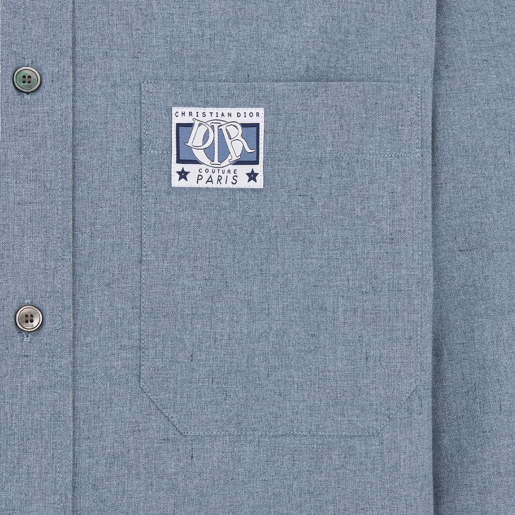 Dior Charm Shirt Blue Cotton Chambray | DIOR