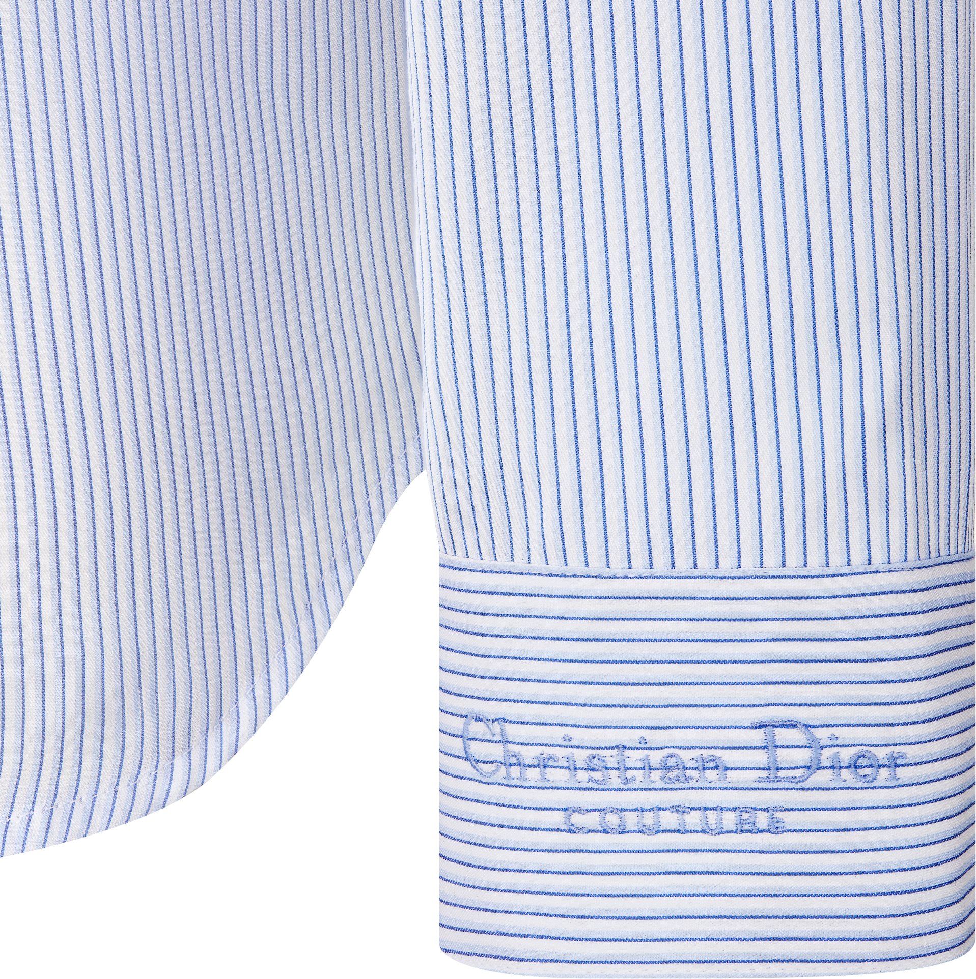 Christian Dior Couture Embroidered Shirt White Cotton and Silk Poplin ...