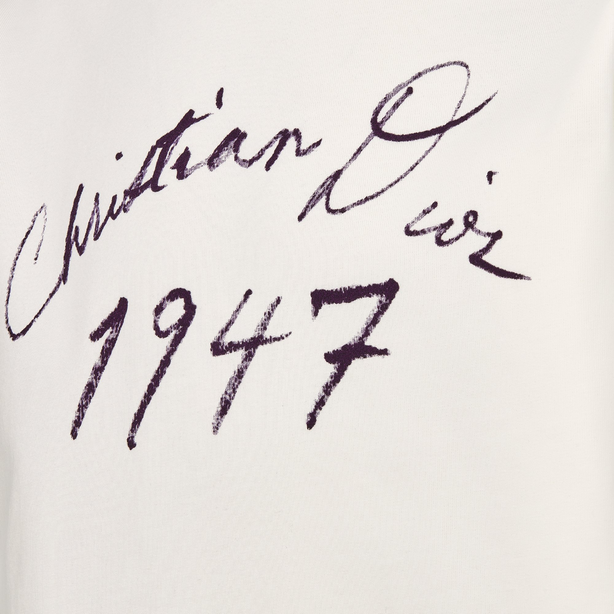 Handwritten Christian Dior Relaxed-Fit T-Shirt White Cotton Jersey | DIOR