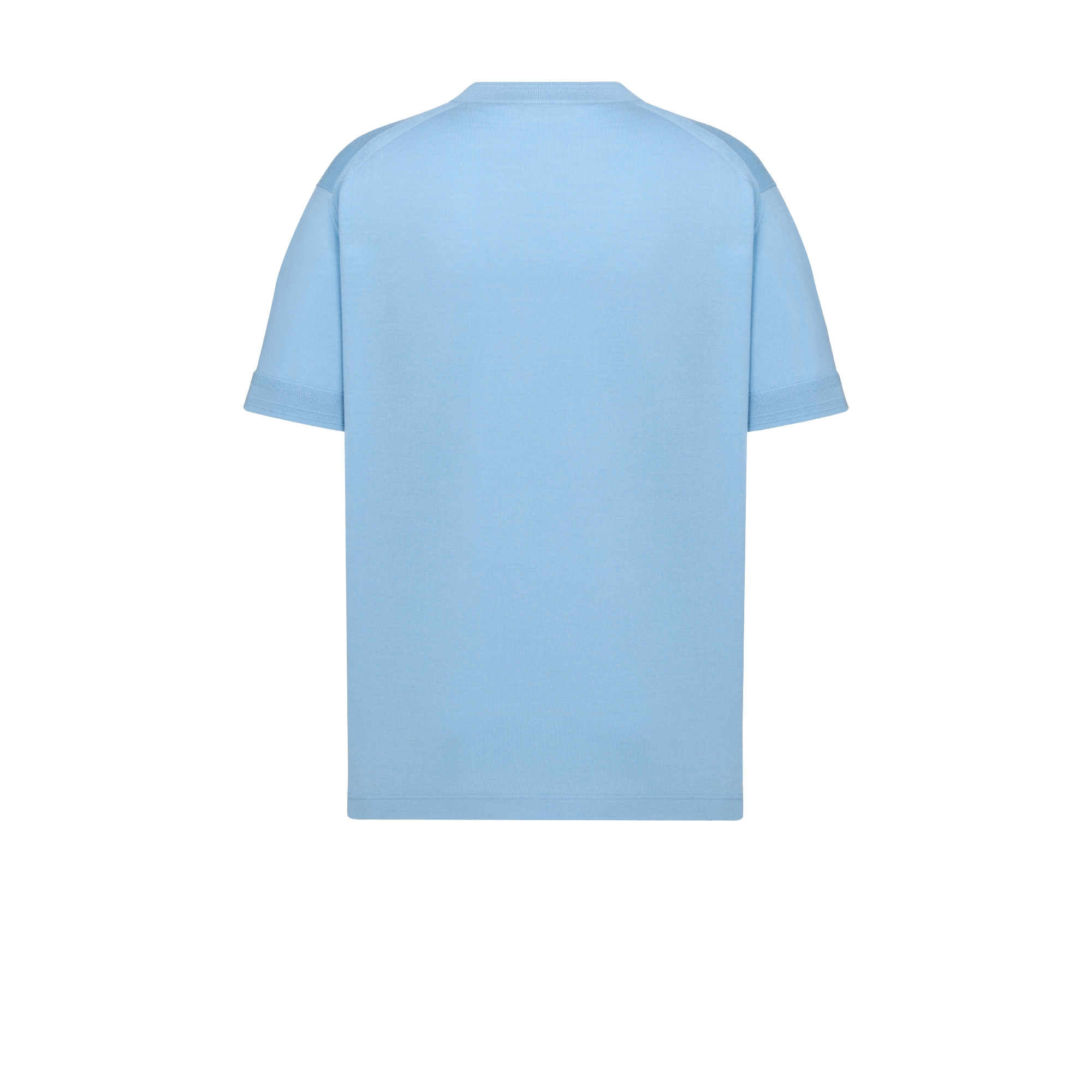Camiseta Christian Dior Couture Jérsei de lã virgem azul | DIOR
