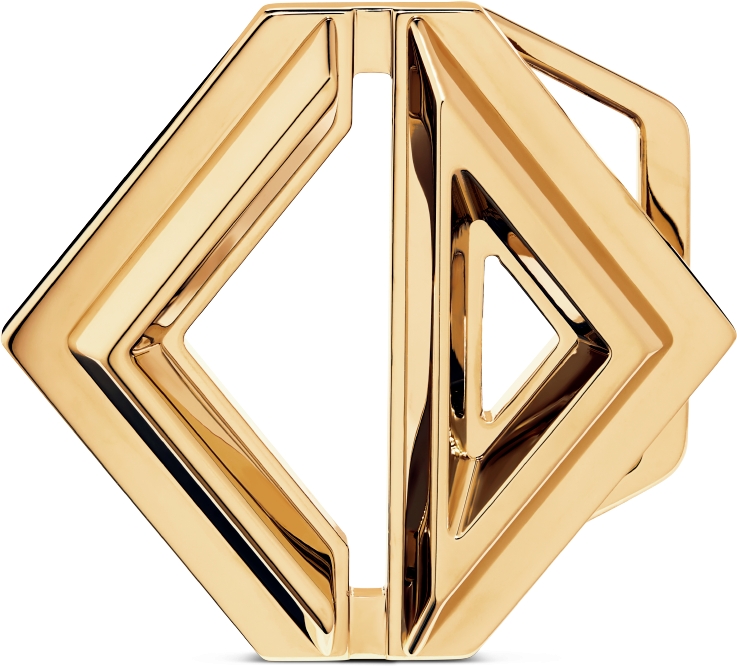 CD Diamond Belt Buckle Gold-Finish Brass, 40 MM | DIOR