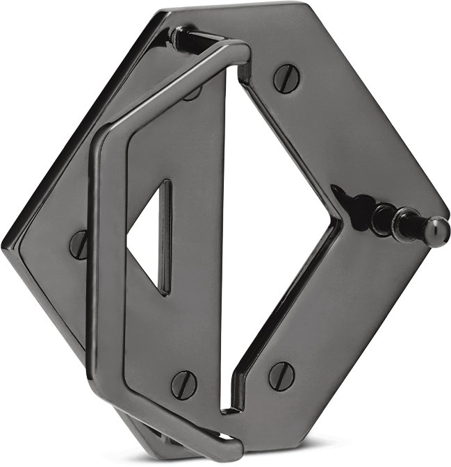 CD Diamond Belt Buckle Ruthenium-Finish Brass, 40 MM | DIOR