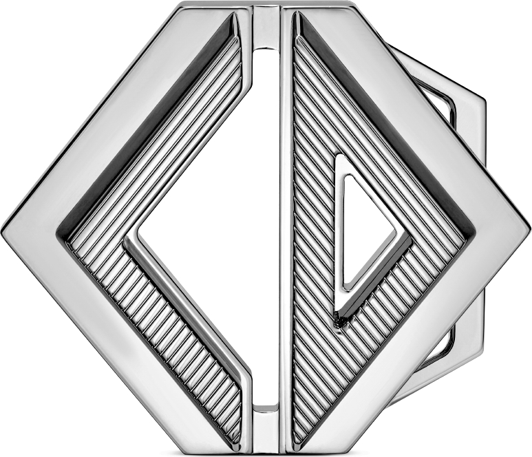 CD Diamond Belt Buckle Palladium-Finish Brass, 40 MM | DIOR