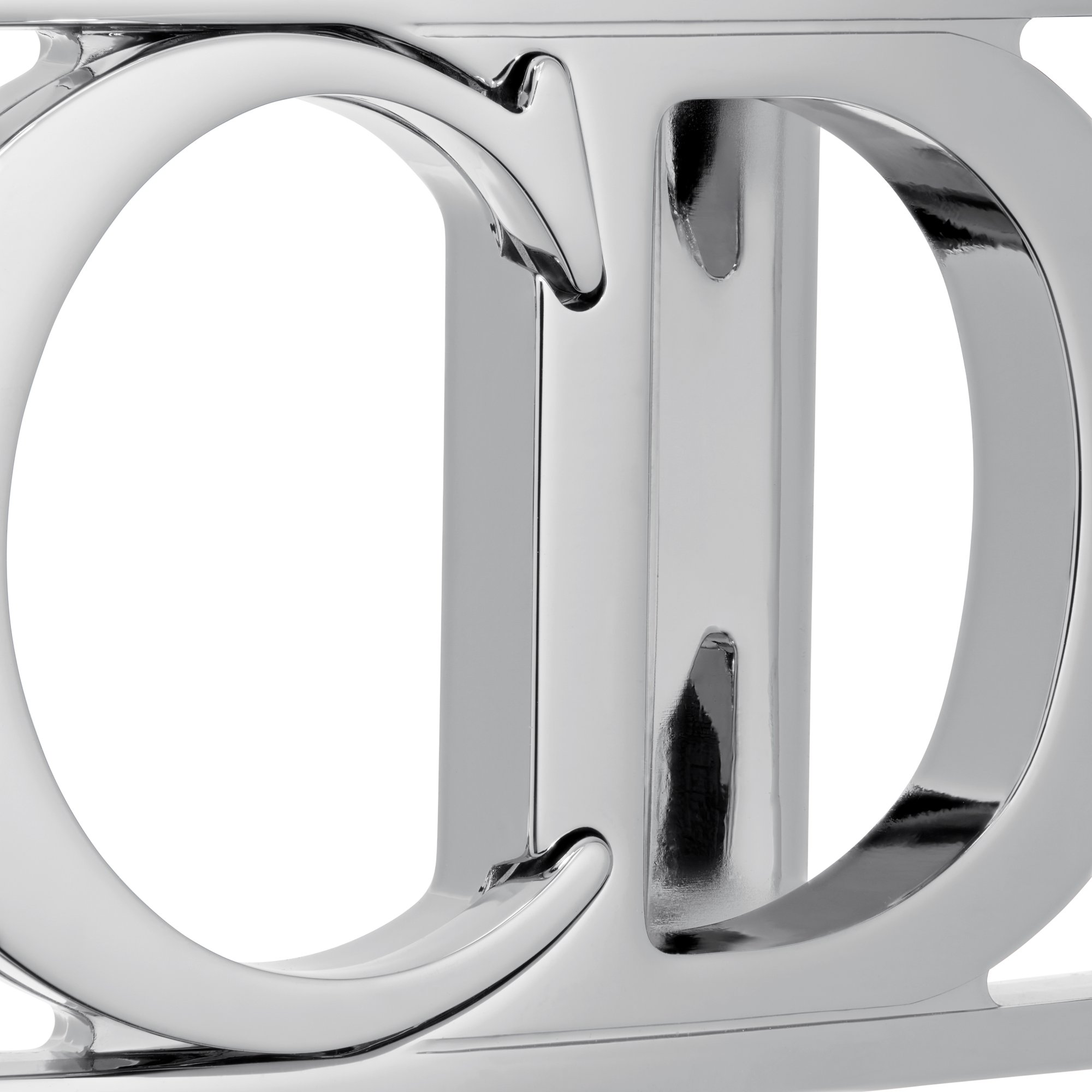 CD Icon Belt Buckle Palladium-Finish Brass, 35 MM | DIOR