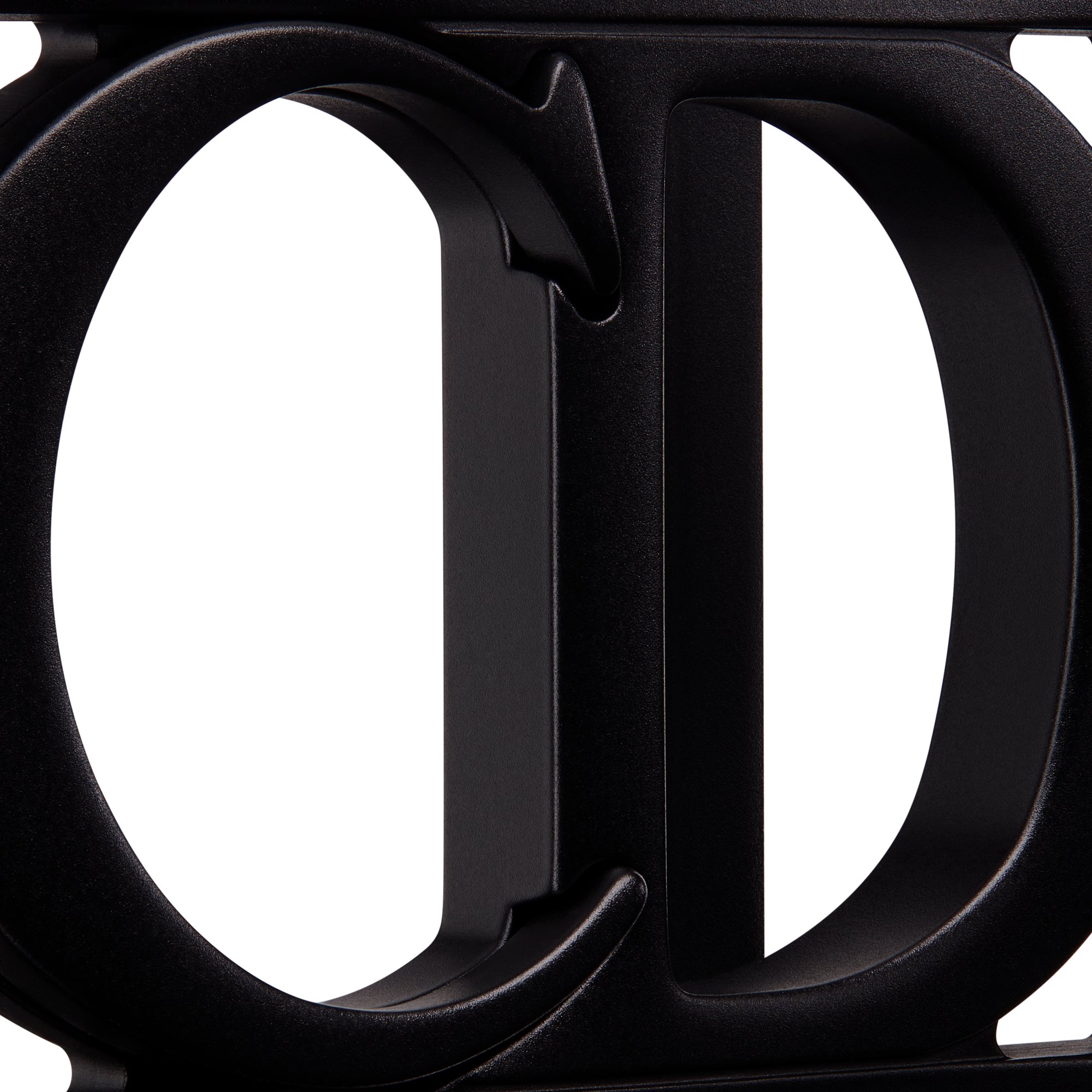 CD Icon Belt Buckle Black Matte Lacquer-Finish Brass, 35 MM | DIOR