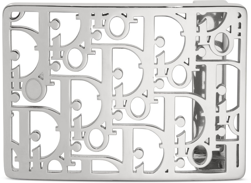 Dior Oblique Cosmo Belt Buckle Palladium-Finish Brass, 35 MM | DIOR